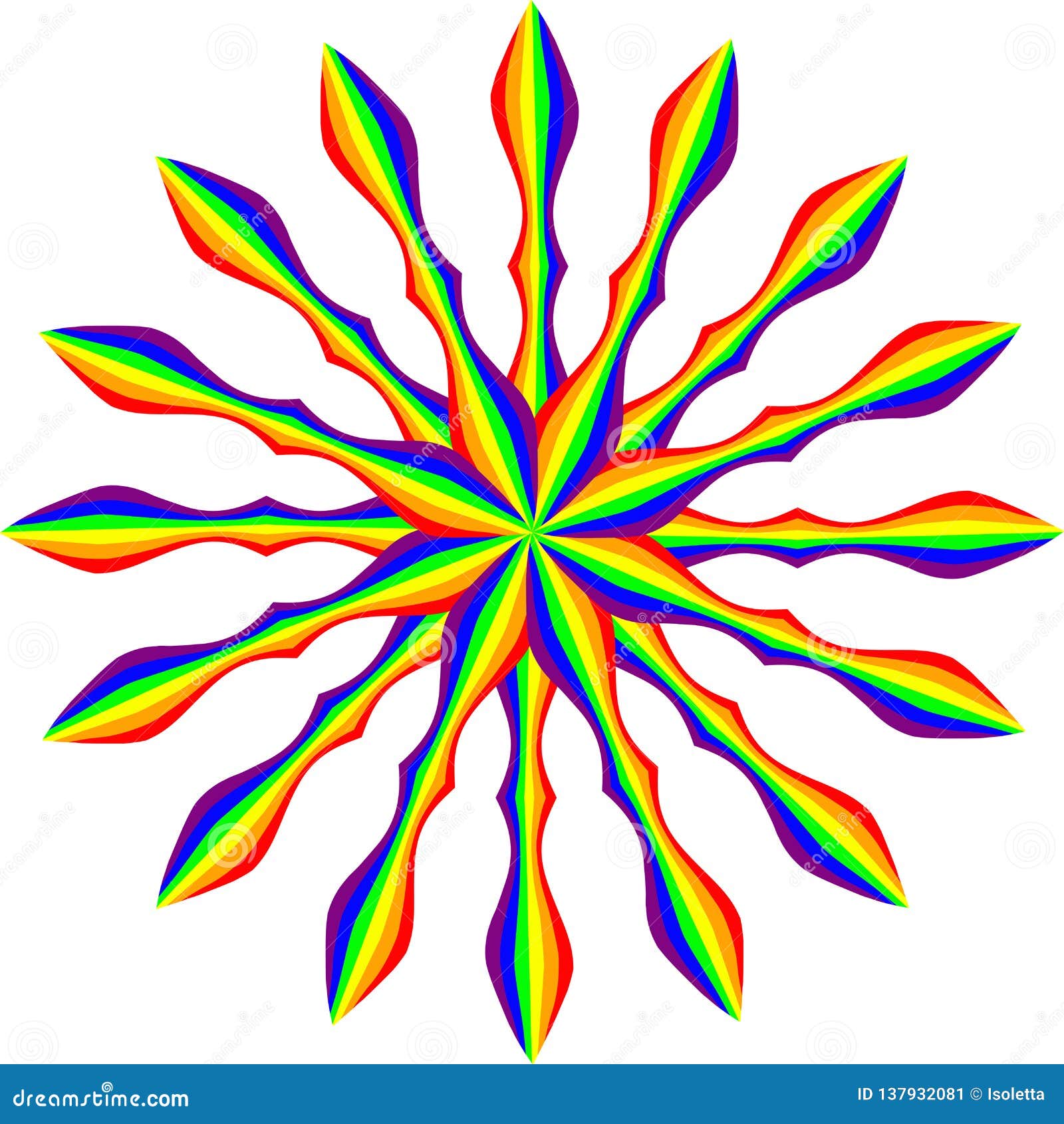 Abstract Rainbow Shape Pattern. Decorative Ornament Design Stock Vector ...