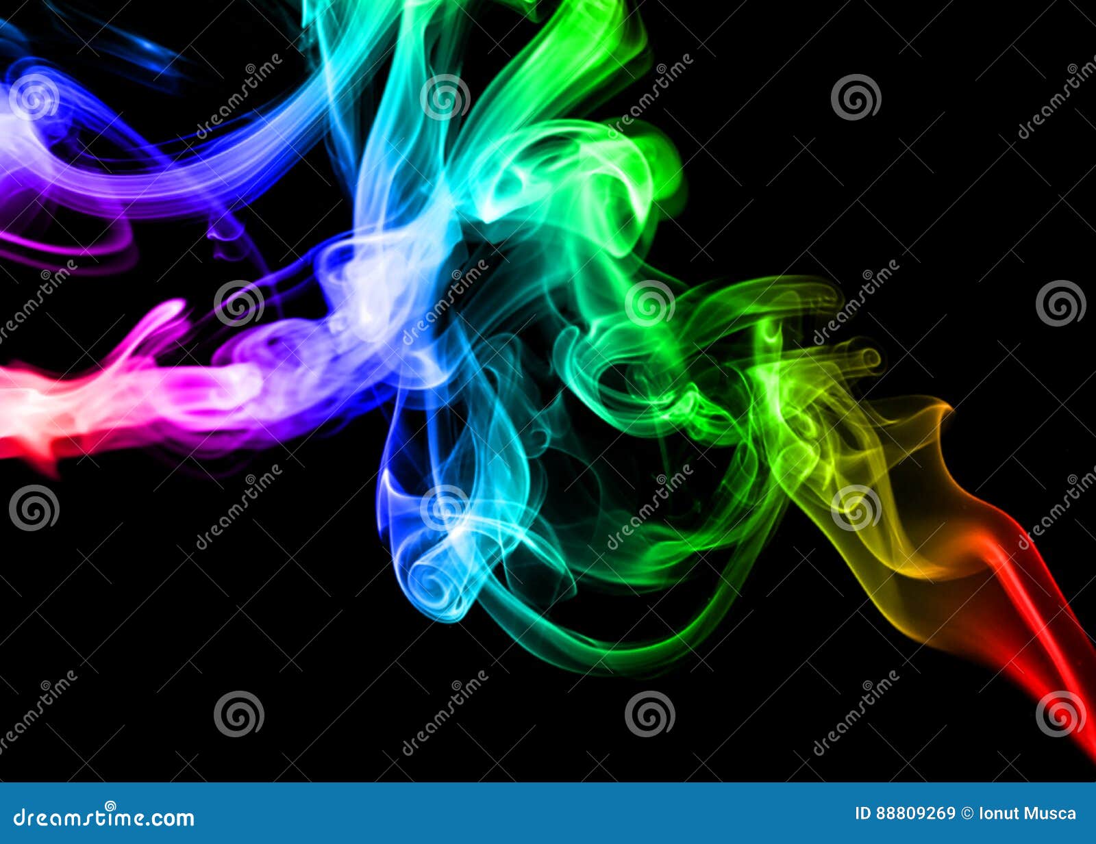 Abstract Rainbow Smoke Background. Stock Image - Image of background ...