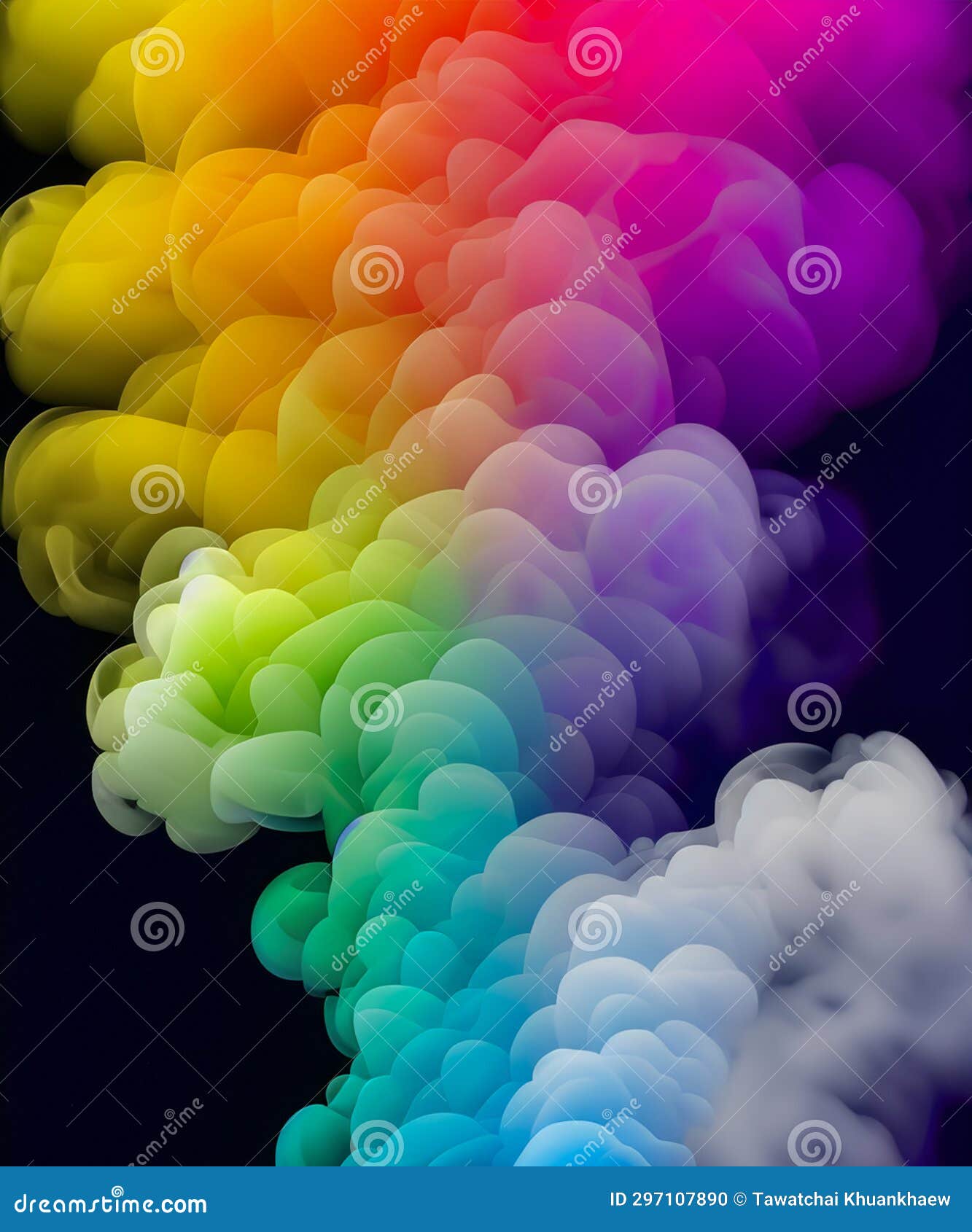 Abstract Rainbow Smoke Texture. Steam, Cloud Realistic Texture Stock ...
