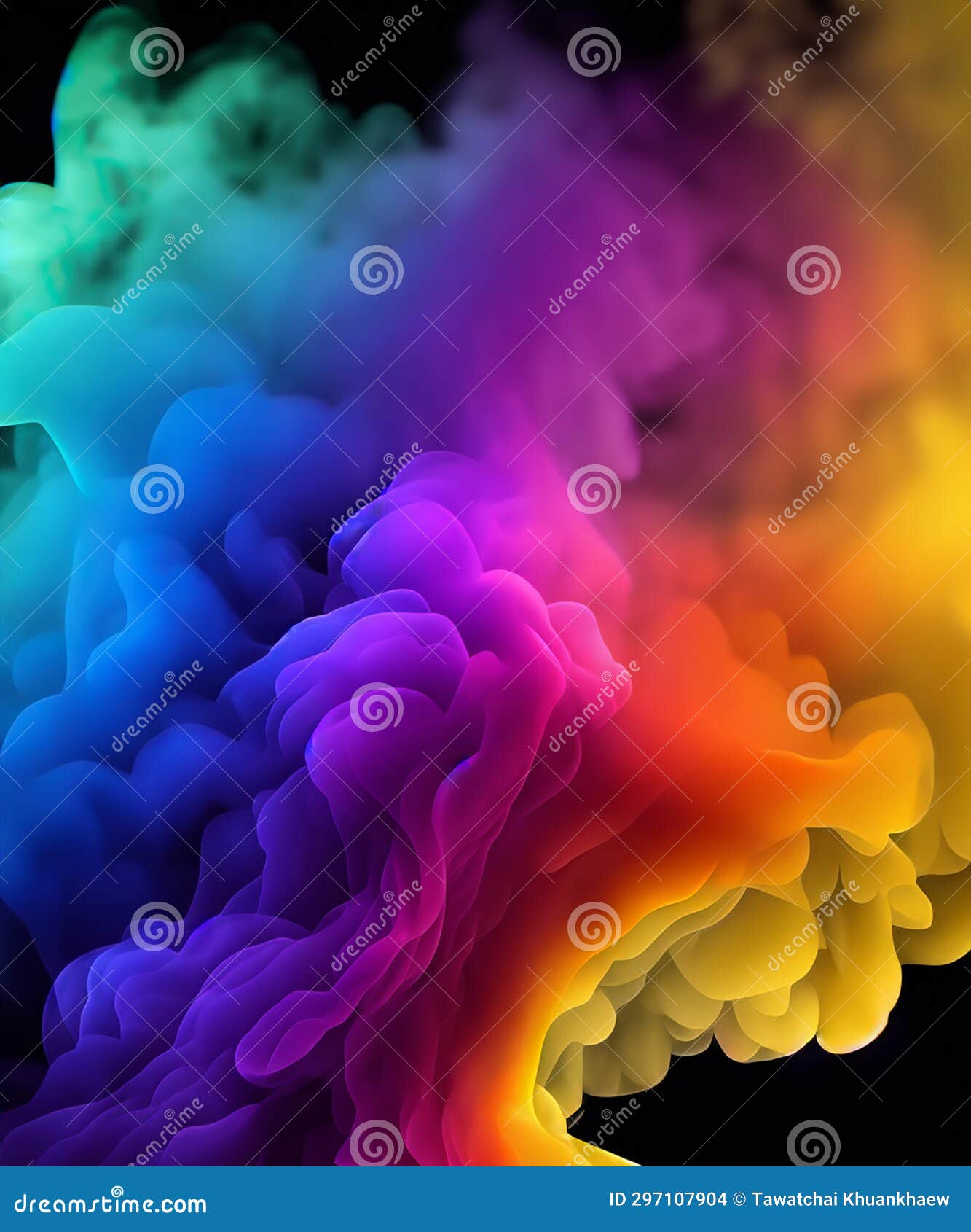 Abstract Rainbow Smoke Texture. Steam, Cloud Realistic Texture Stock ...
