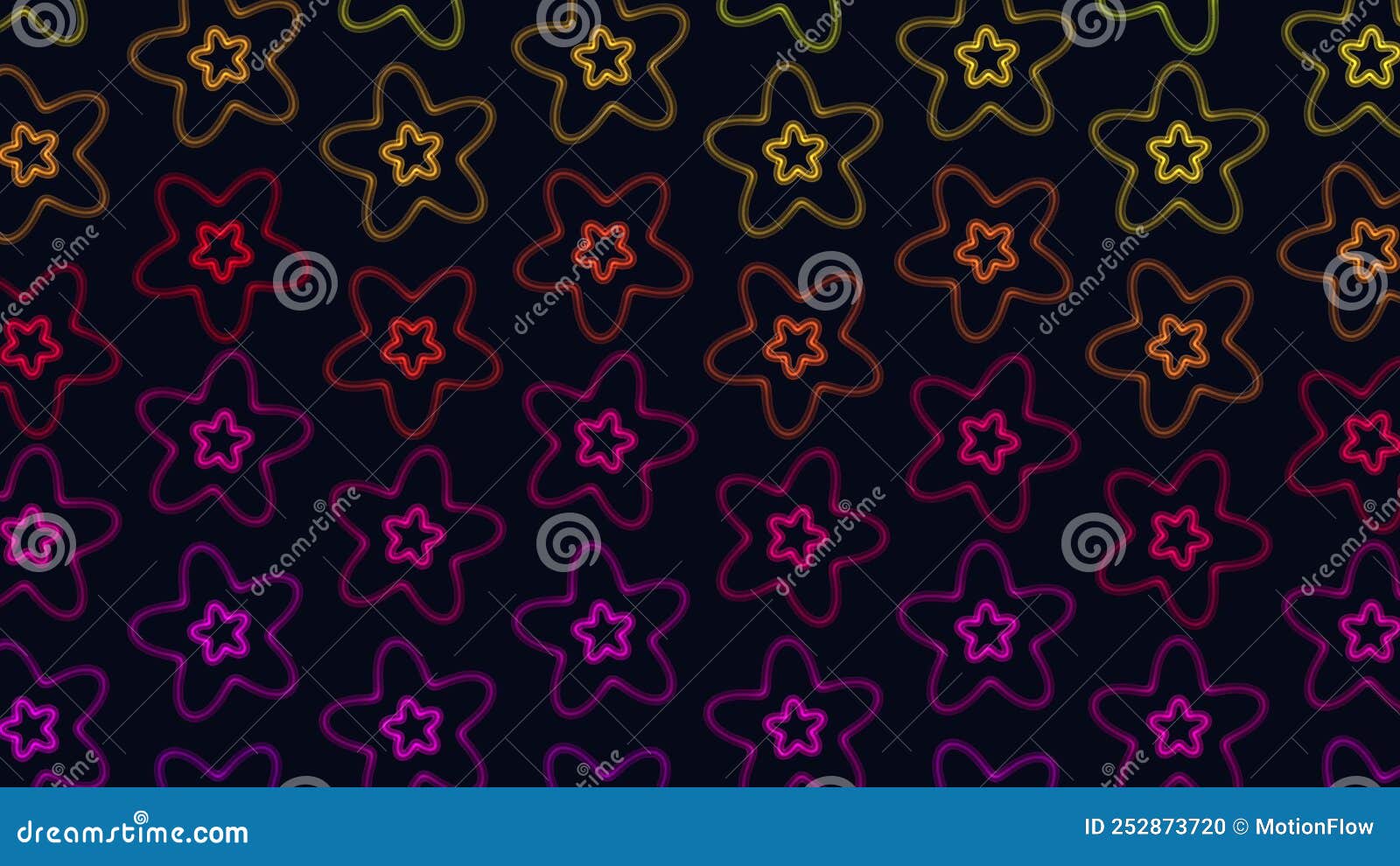 Abstract Rainbow Stars Pattern in Rows Stock Footage - Video of space ...