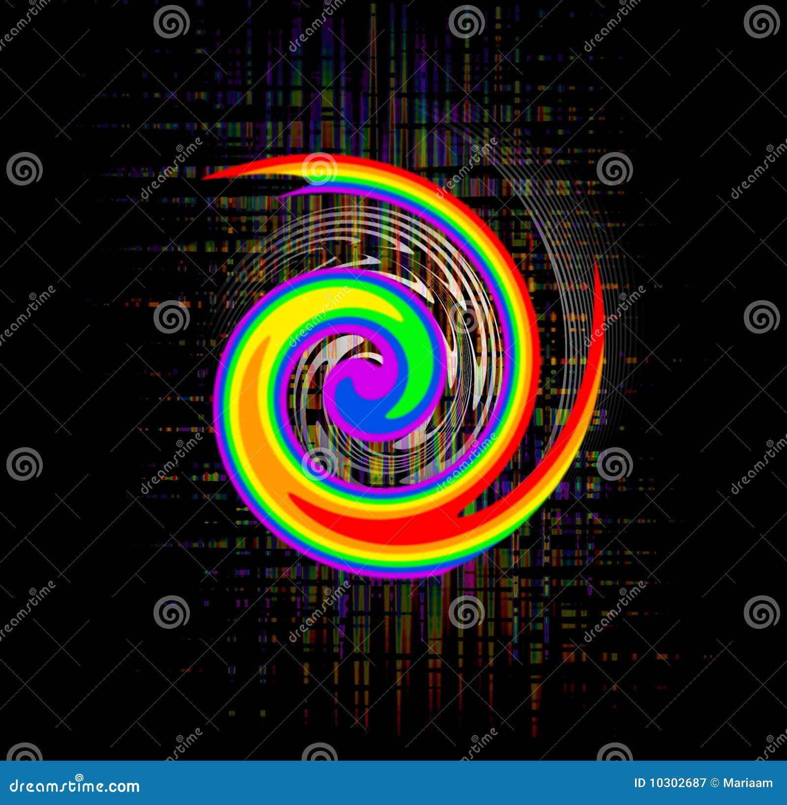 Abstract rainbow swirl stock illustration. Illustration of colour ...