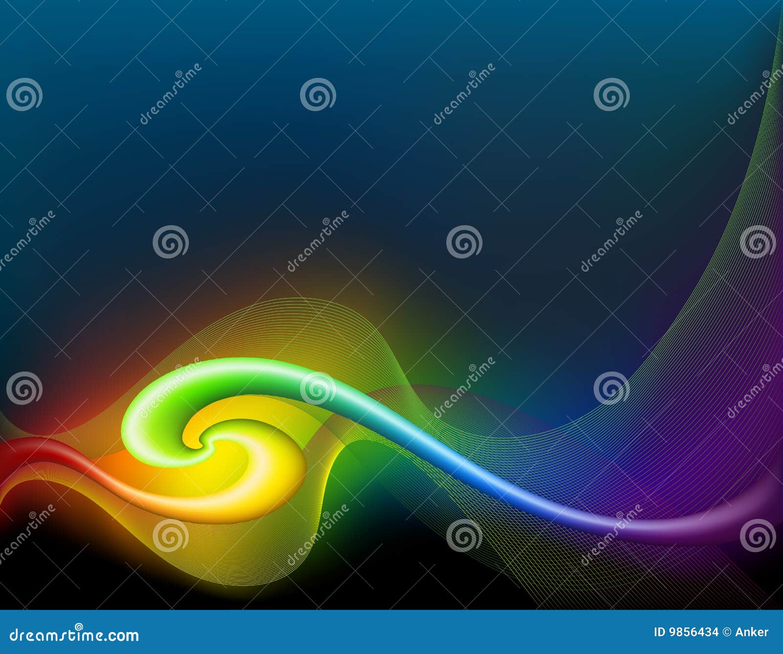 Rainbow Swirl Background. Vector. | CartoonDealer.com #7777031