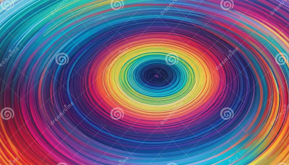 Abstract Rainbow Swirl Pattern Stock Image - Image of depth, spiral ...
