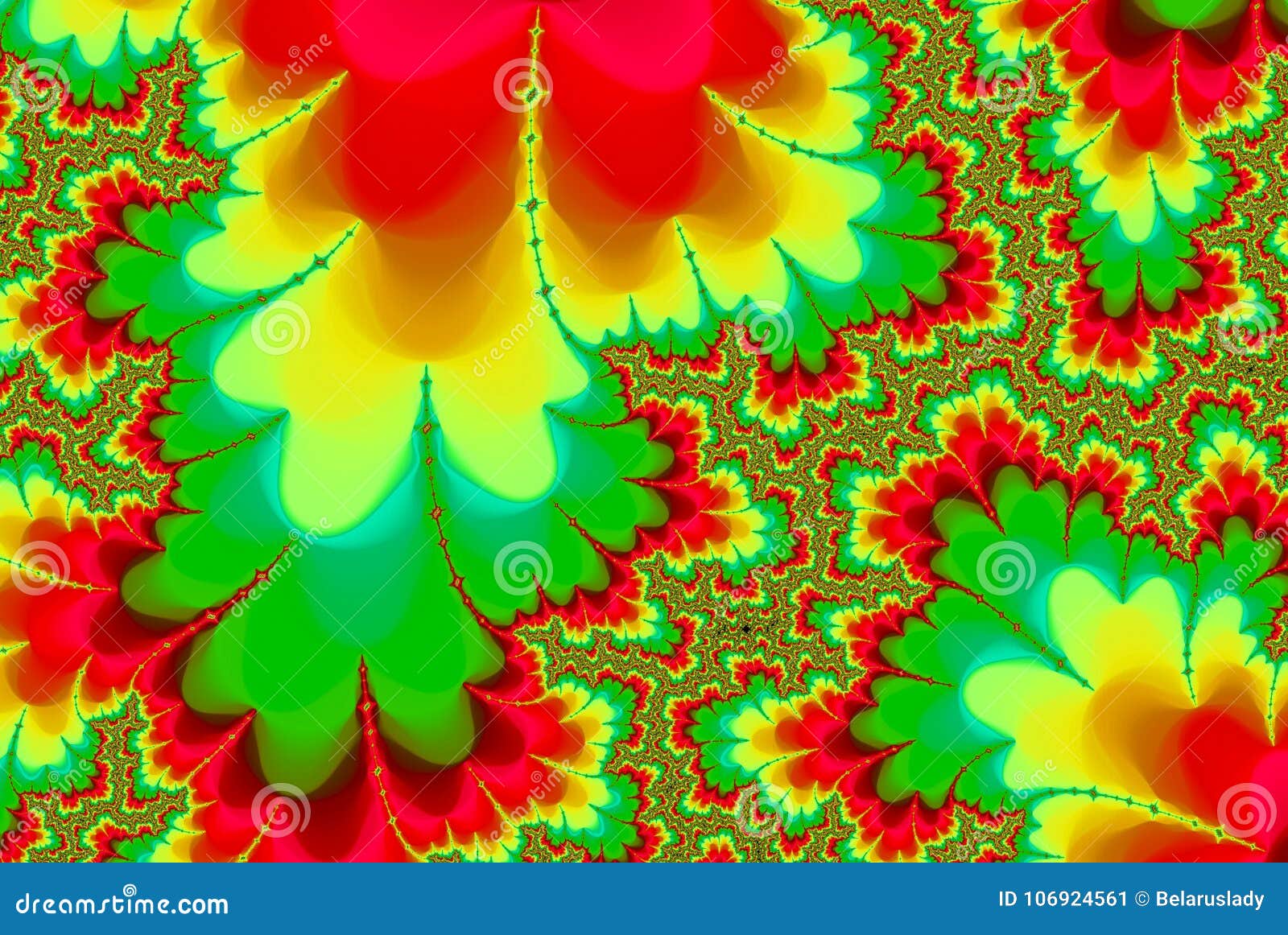 Abstract Rainbow Swirl. Psychedelic Fractal Stock Illustration ...
