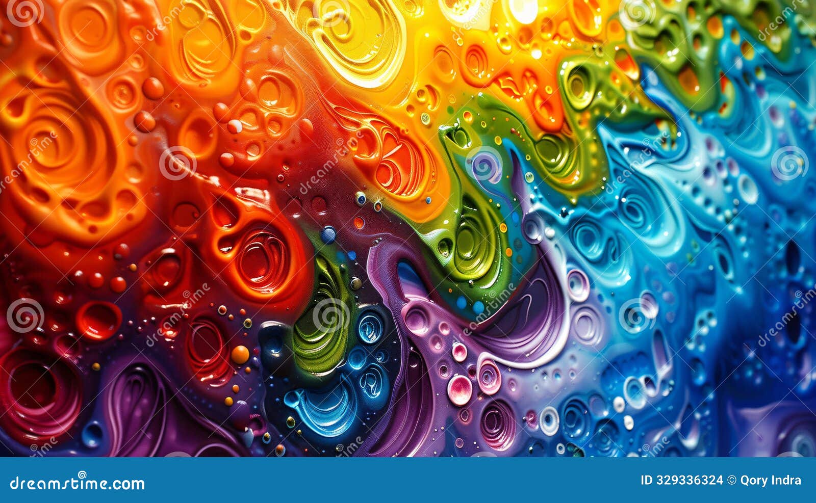 Abstract Rainbow Swirls and Bubbles Stock Photo - Image of creative ...