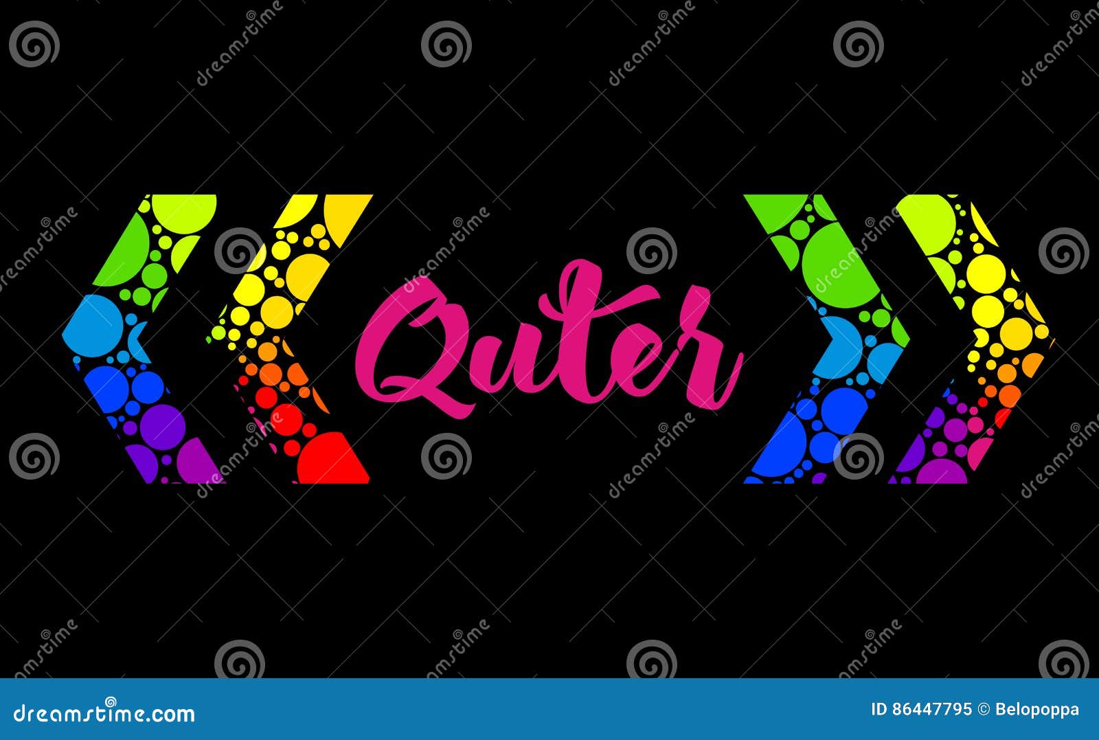 Abstract Rainbow Text Box Design with Colorful Bracket and Your Text ...