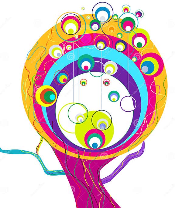 Abstract rainbow tree stock vector. Illustration of abstract - 17689808