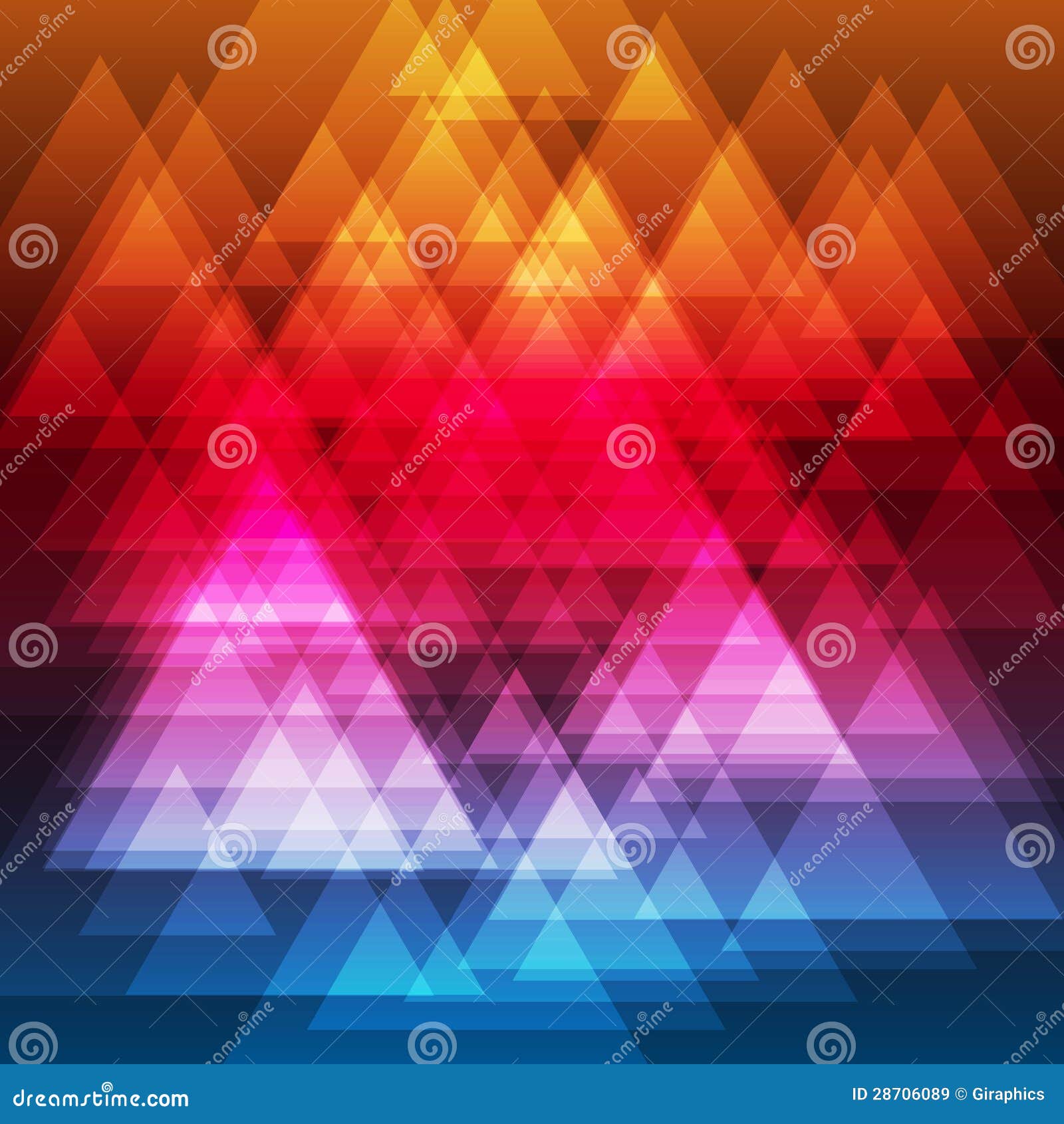 Abstract Rainbow Triangles Background Stock Vector - Illustration of ...
