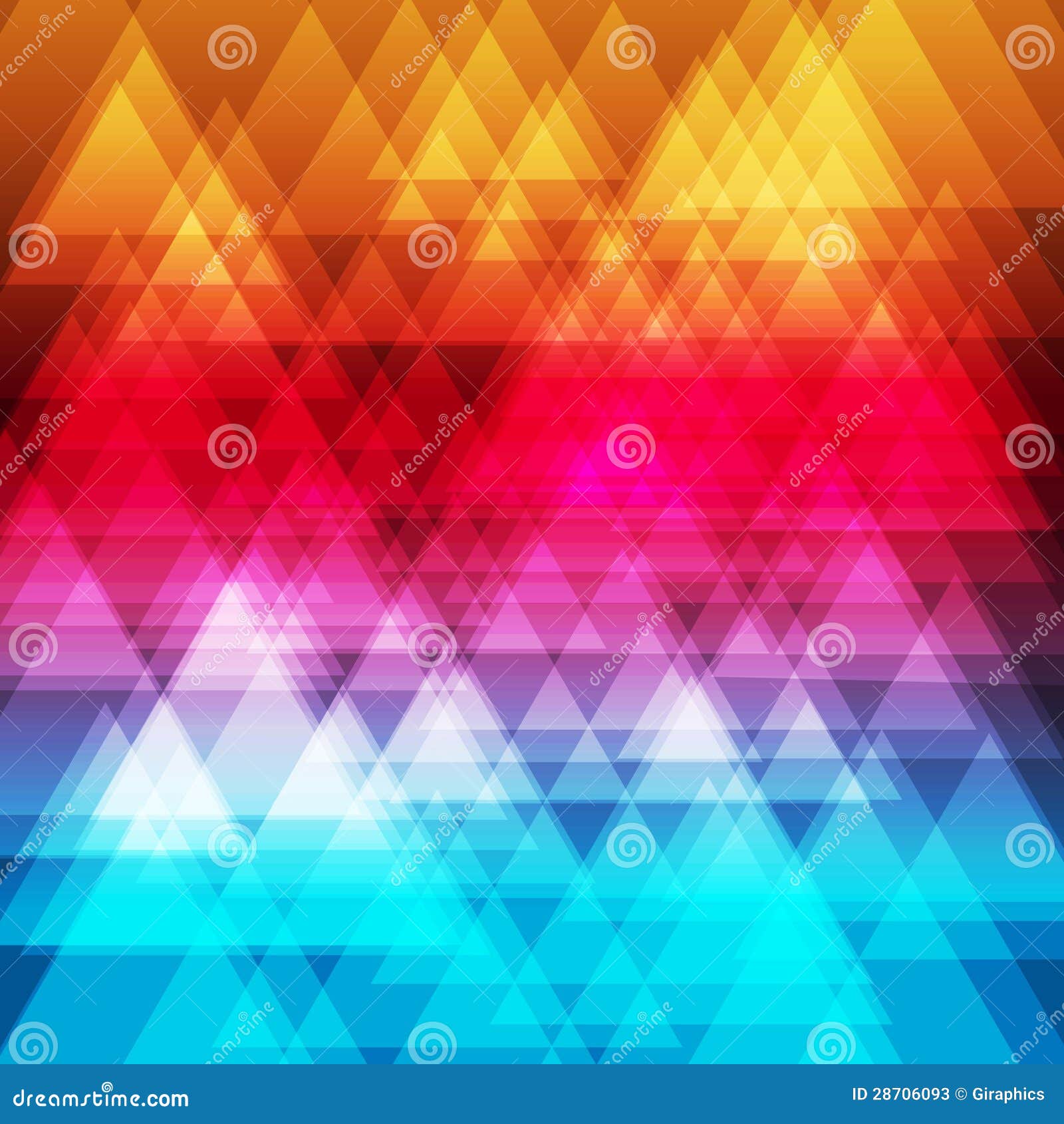 Abstract Rainbow Triangles Background Stock Vector - Illustration of ...