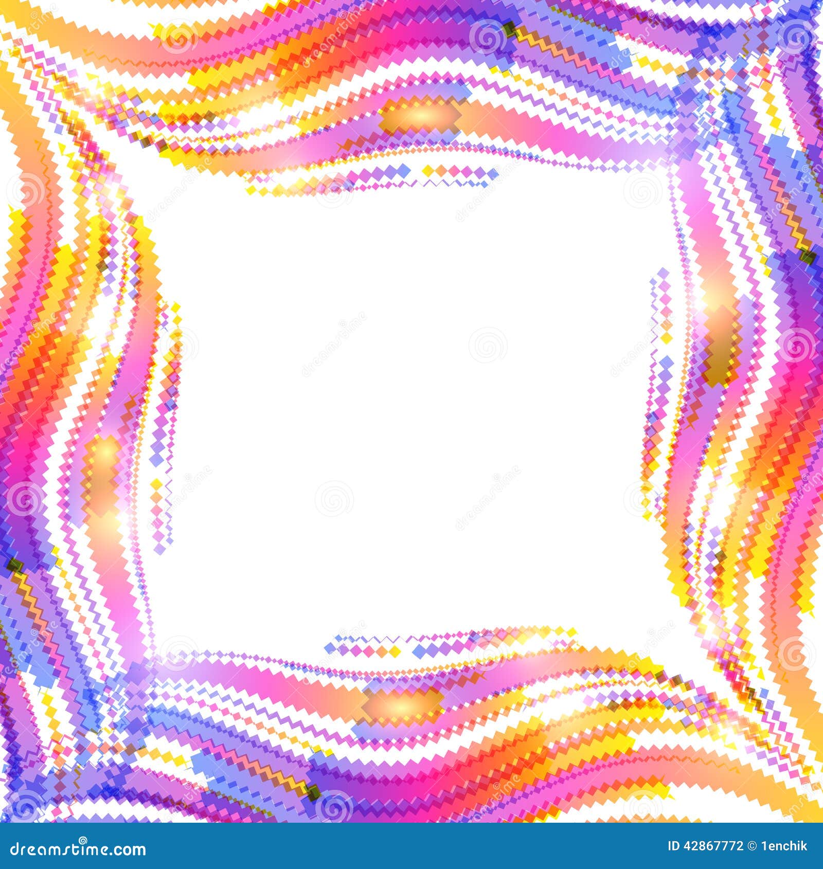 Abstract Rainbow Vector Wave Ripples Frame Stock Vector - Illustration ...