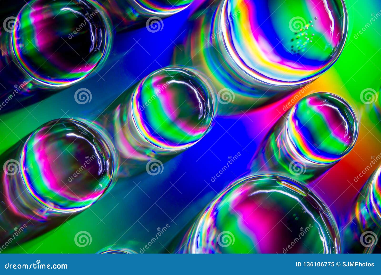 Abstract Rainbow Coloured Water Drops Stock Image - Image of abstract ...