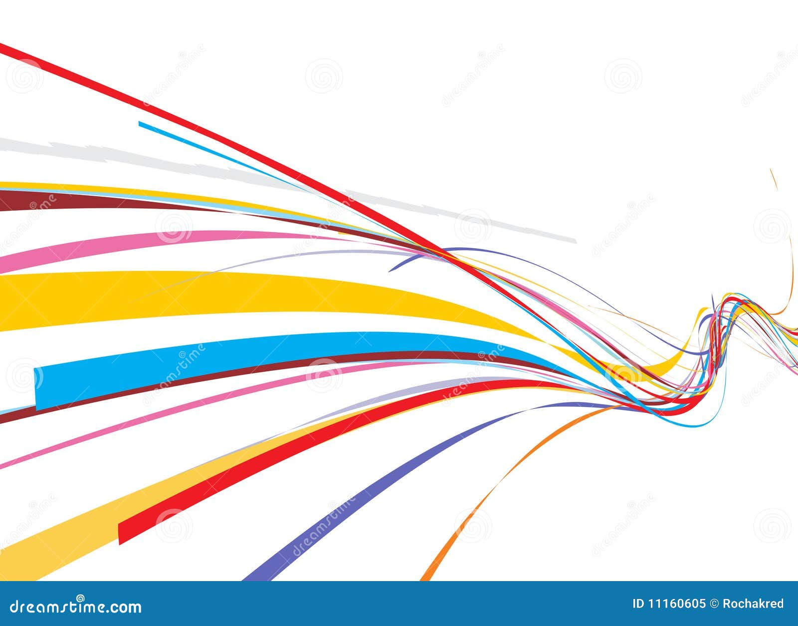 Abstract Rainbow Wave Background Cartoon Vector | CartoonDealer.com ...