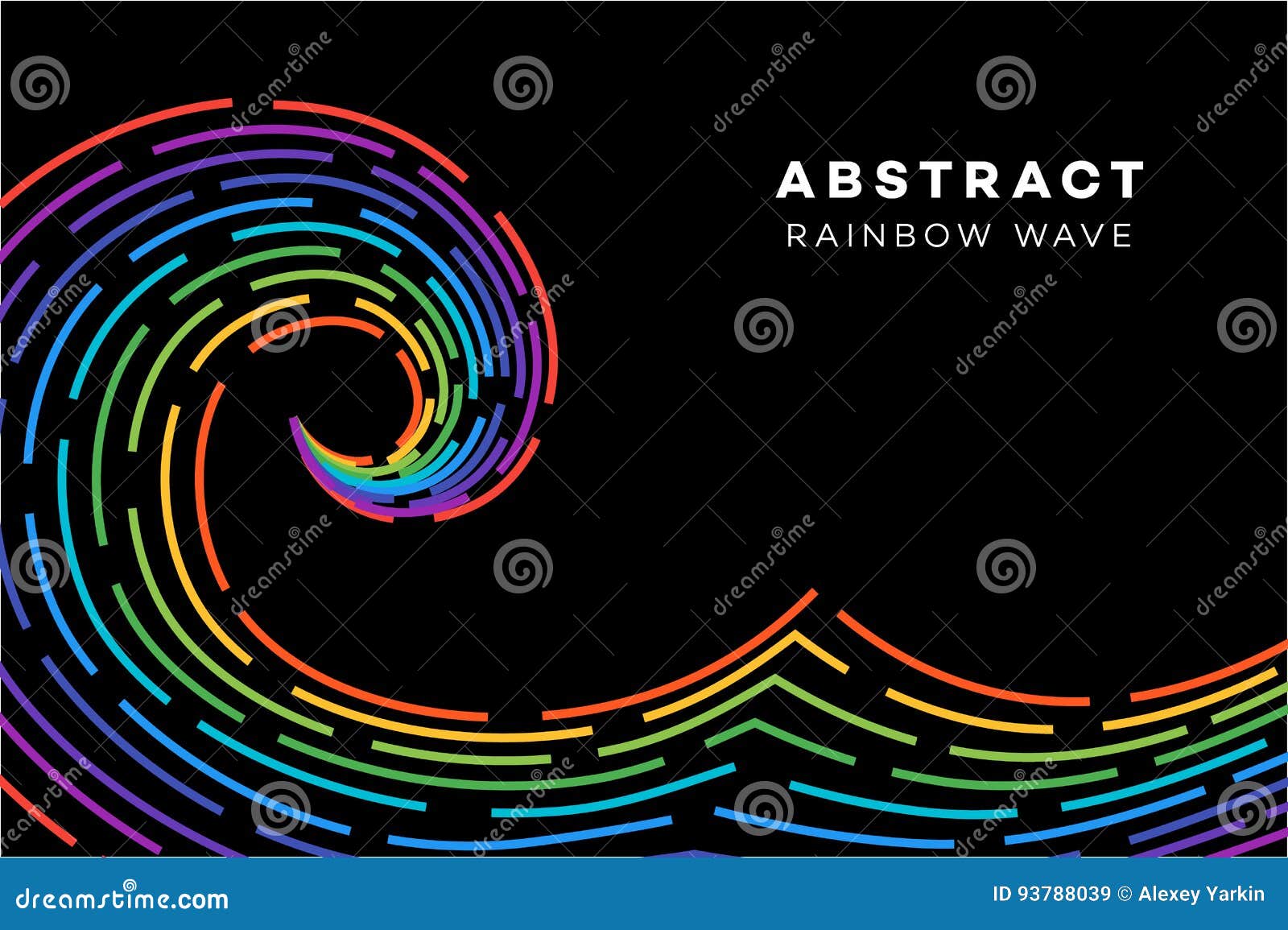 Abstract Rainbow Wave. Conceptual Vector Illustration Stock Vector ...