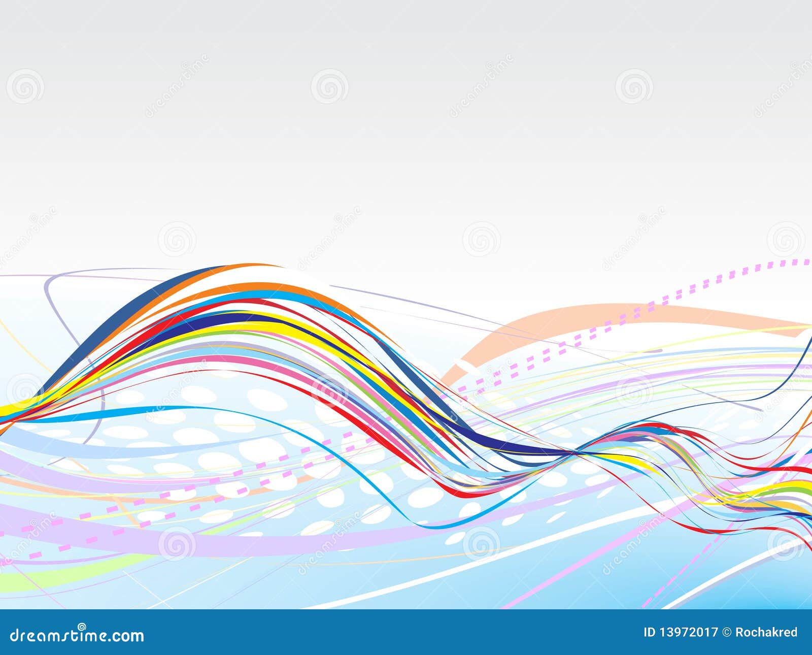 Abstract rainbow wave line stock vector. Illustration of glowing - 13972017