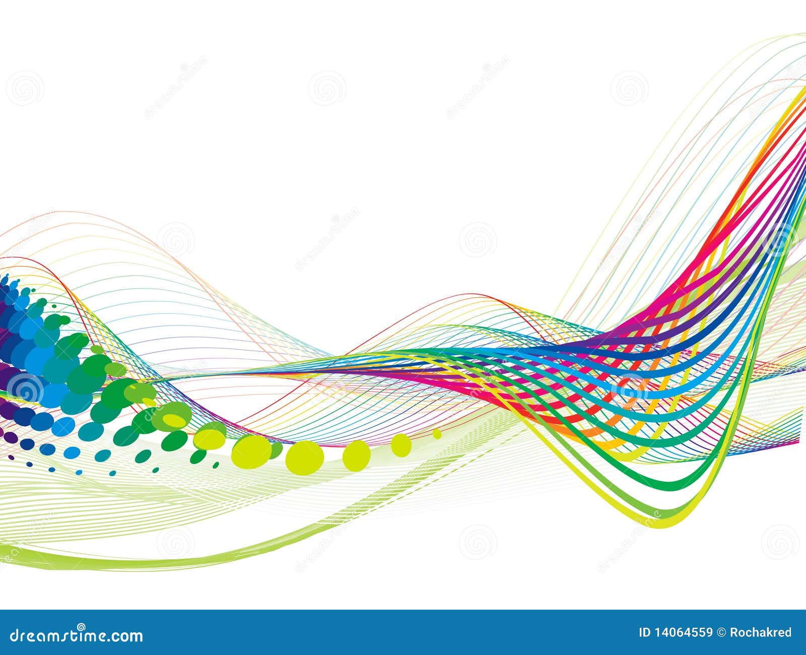 Abstract rainbow wave line stock vector. Illustration of concept - 14064559