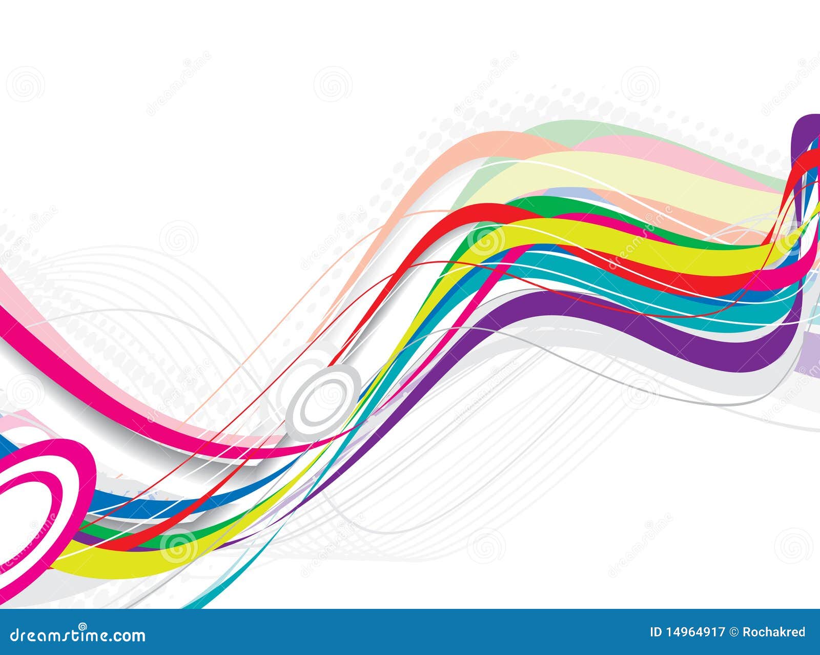 Abstract rainbow wave line stock vector. Illustration of glowing - 14964917
