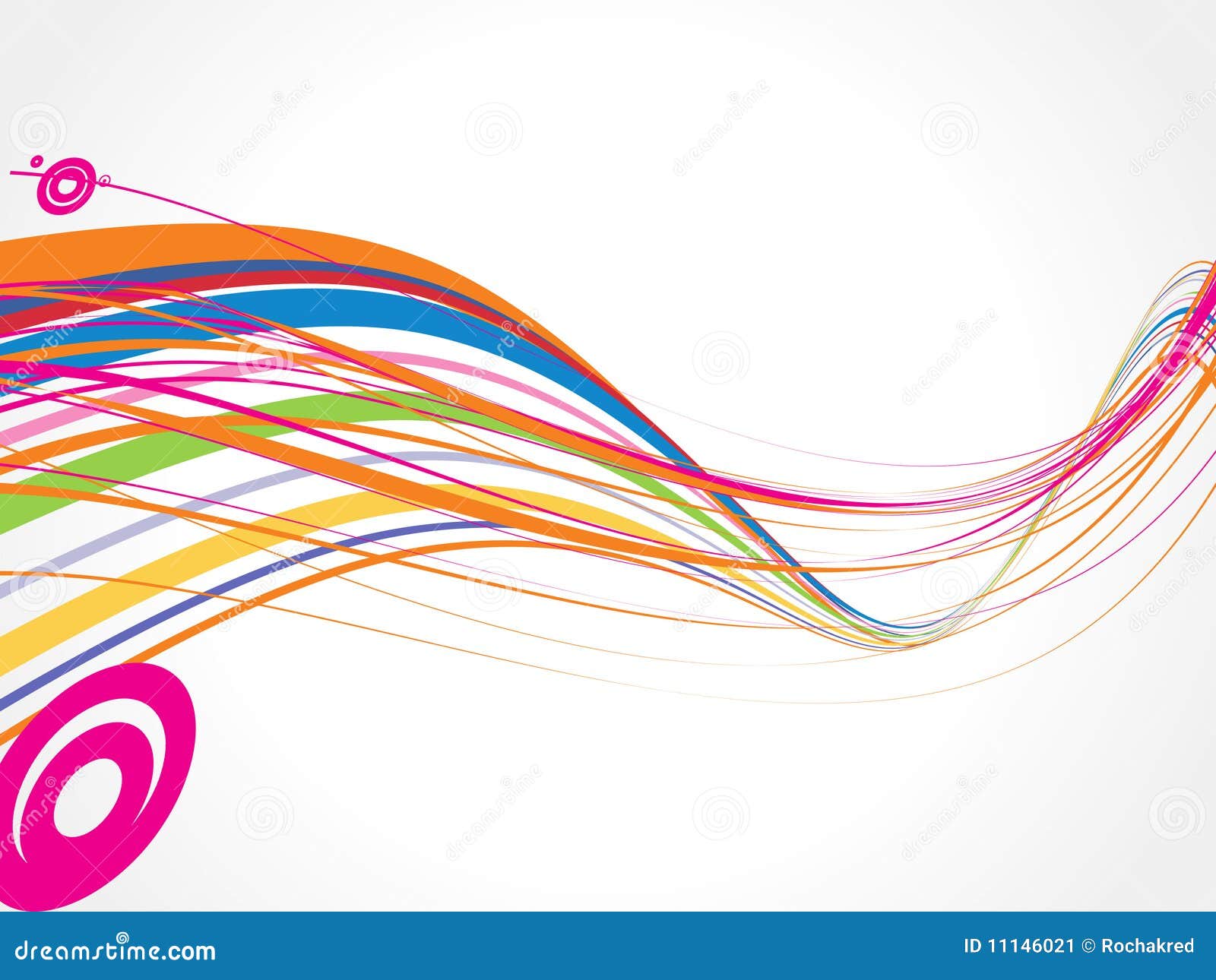Abstract Rainbow Wave Line Background Stock Vector - Illustration of ...