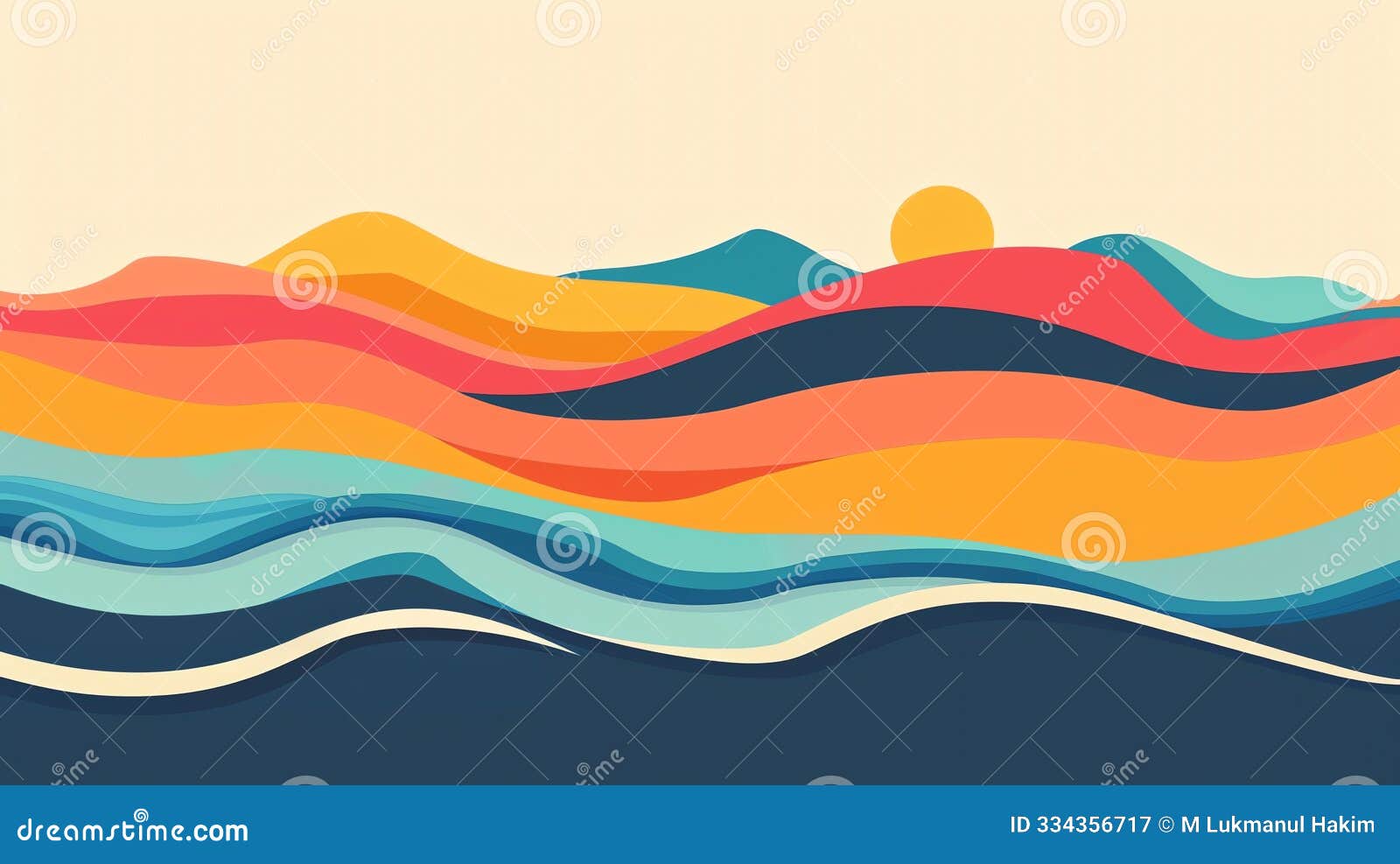 Abstract Rainbow Wave Vector Design with Colorful Lines and Patterns ...