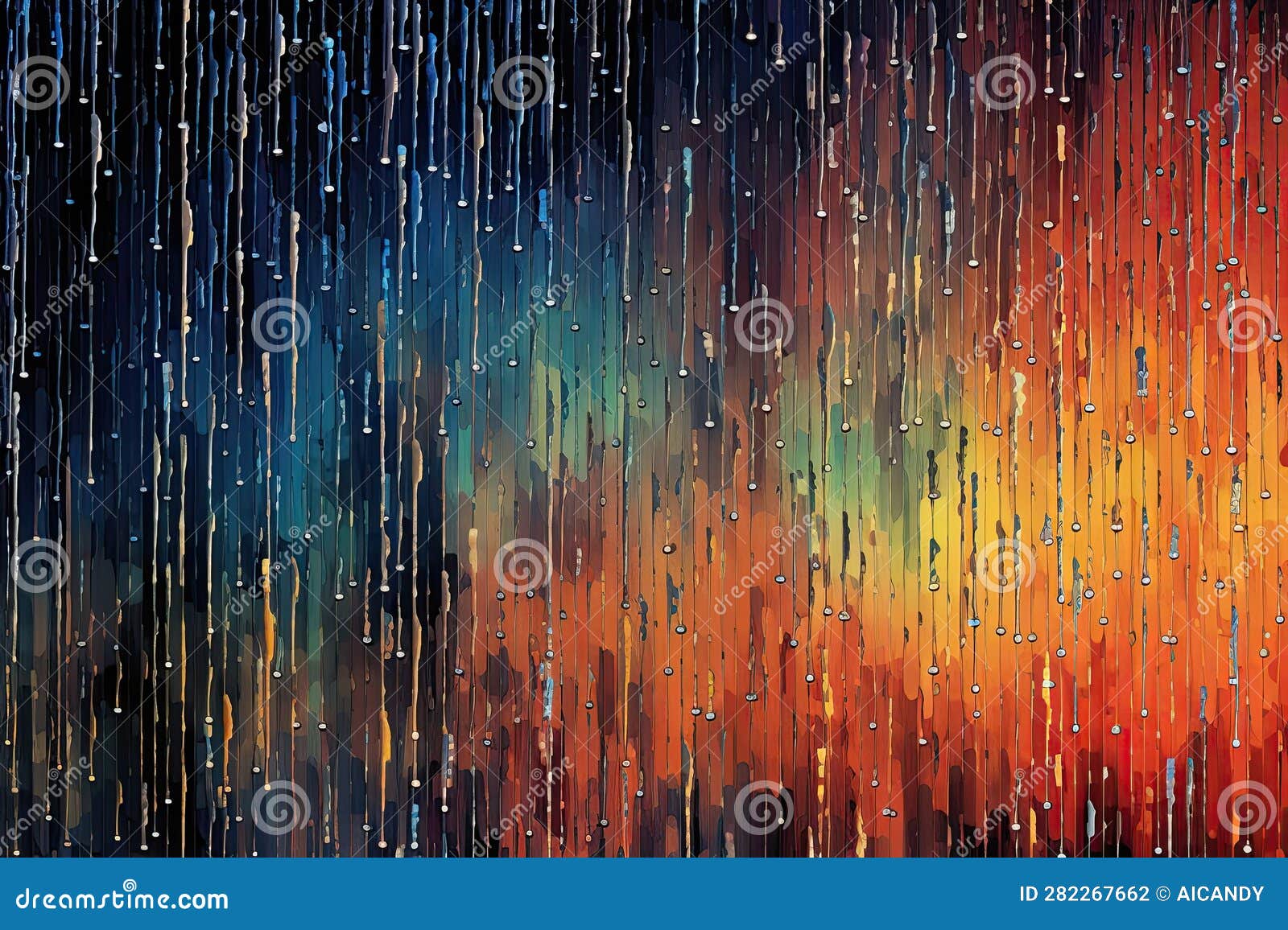 Abstract Rainfall Symphony: Mesmerizing Panorama Depicting an Abstract ...
