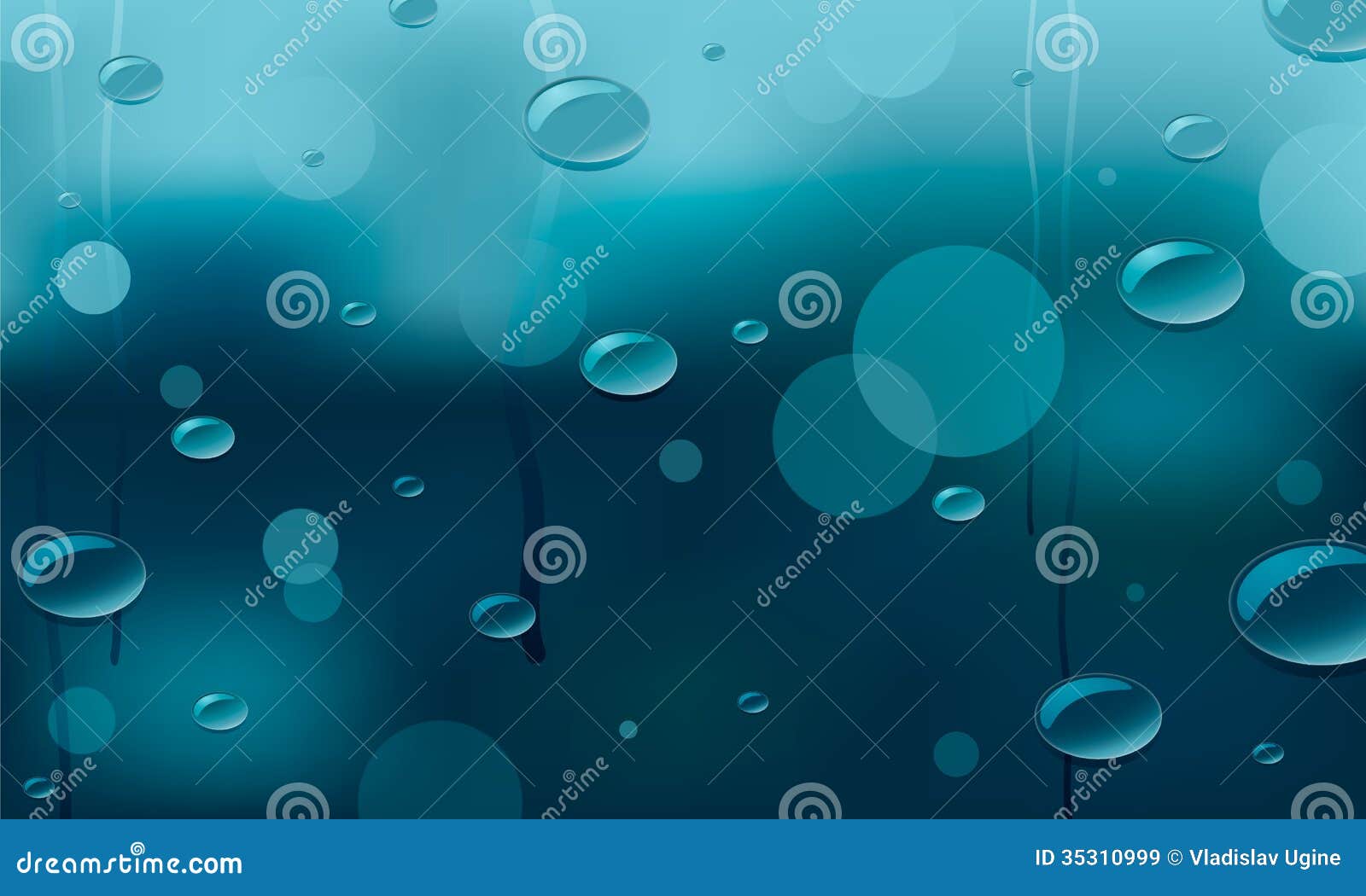 The Abstract Rainy Background with Drops Flow Down Stock Illustration ...