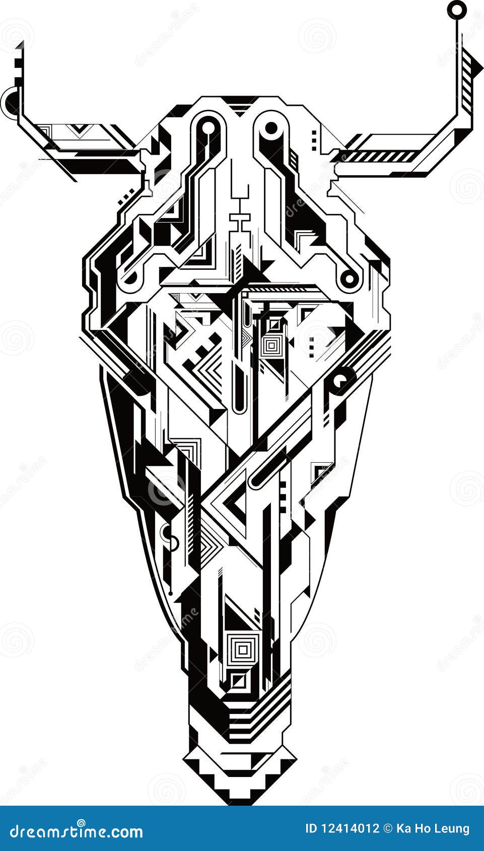 Abstract ram stock illustration. Illustration of design - 12414012