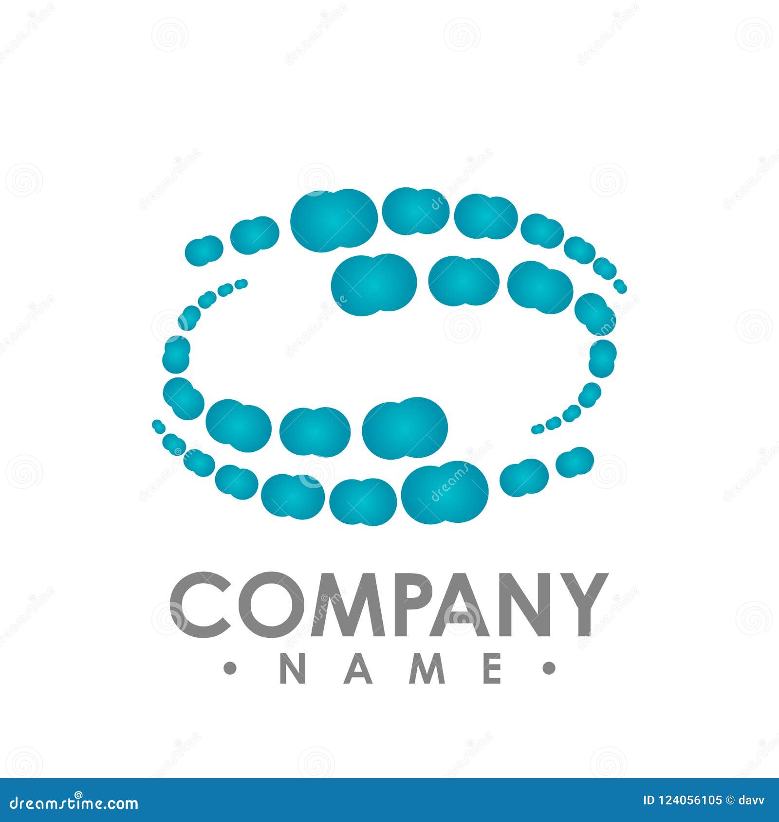 Abstract Random Blue Dots Vector Design Template on White Background ...