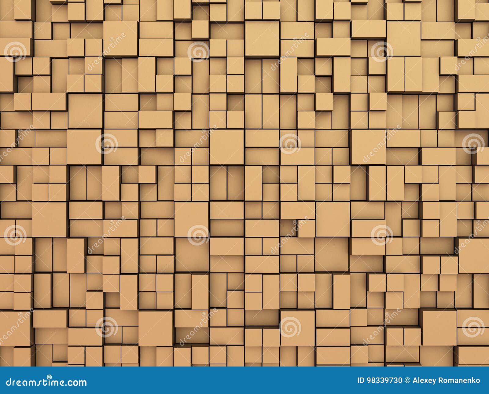 Abstract Random Boxes Background Stock Illustration - Illustration of ...