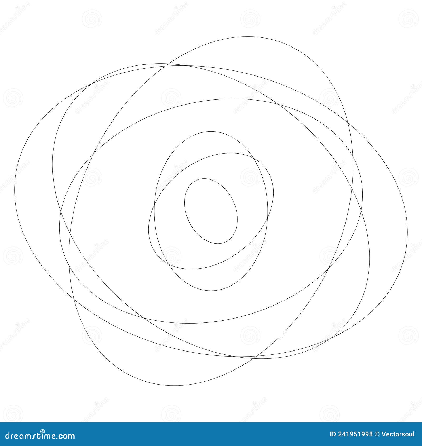 Abstract Random Circles Geometric Circular Element Stock Vector ...