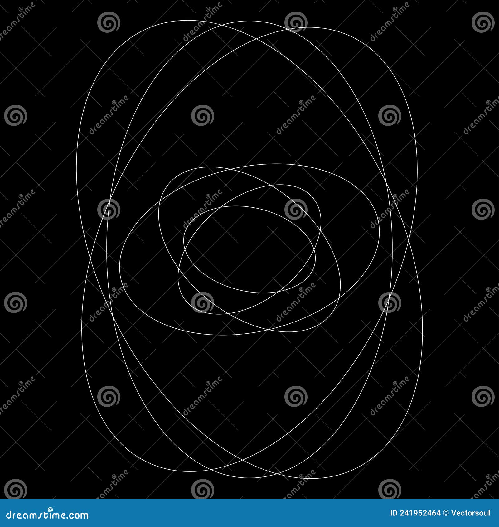 Abstract Random Circles Geometric Circular Element Stock Vector ...