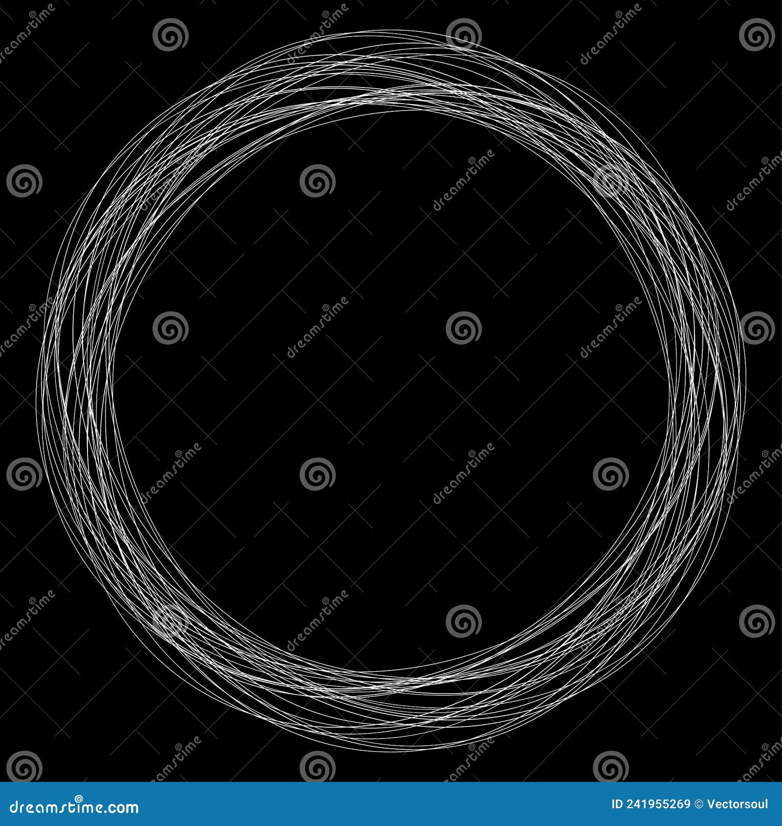 Abstract Random Circles Geometric Circular Element Stock Vector ...