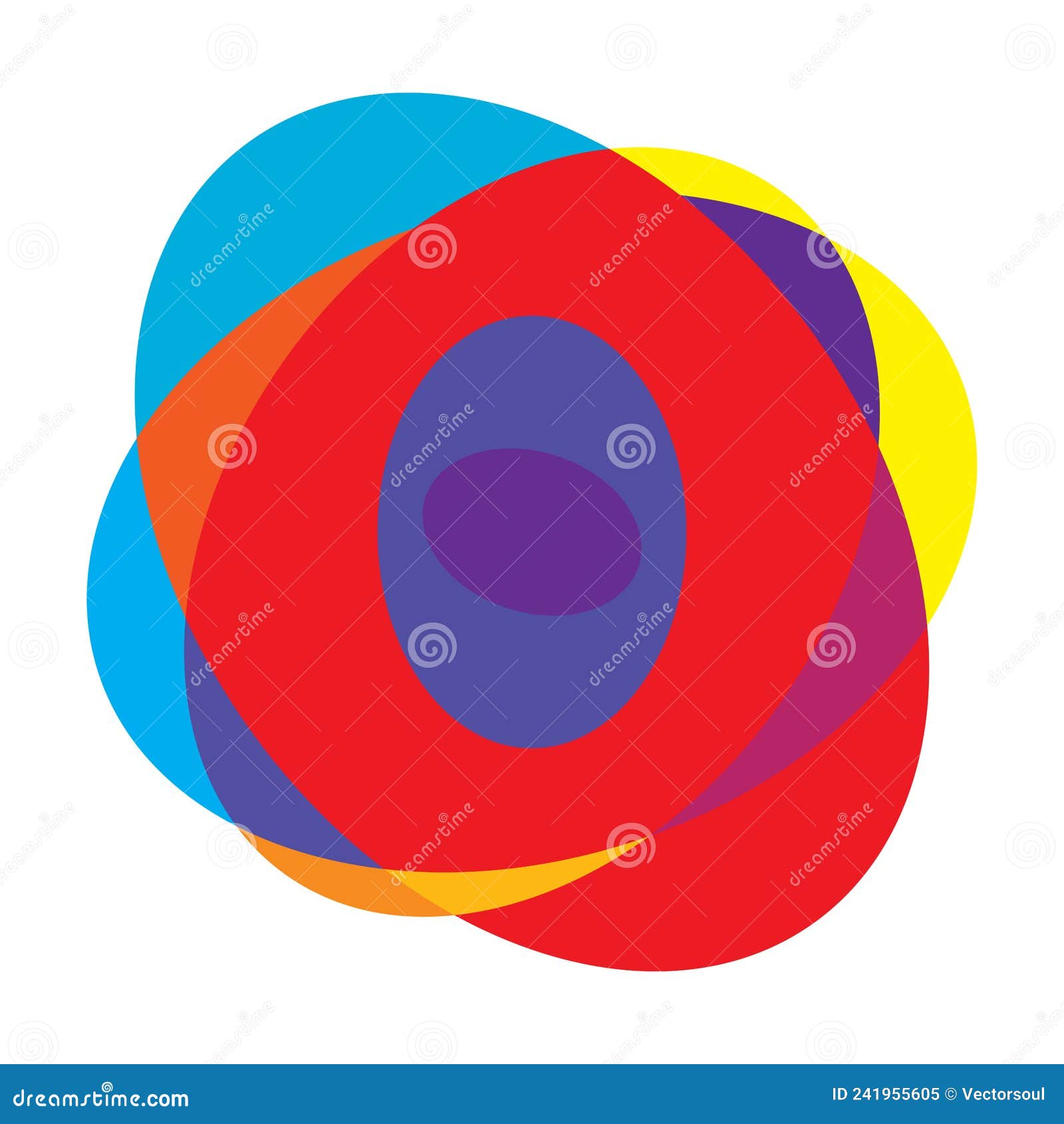 Abstract Random Circles Geometric Circular Element Stock Vector ...