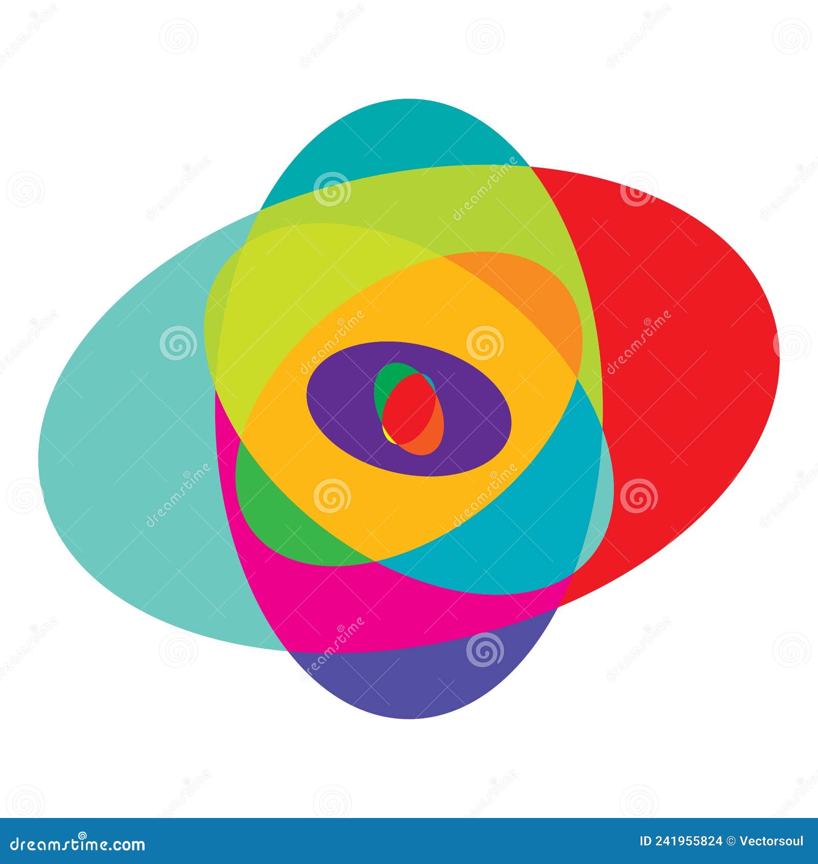 Abstract Random Circles Geometric Circular Element Stock Vector ...