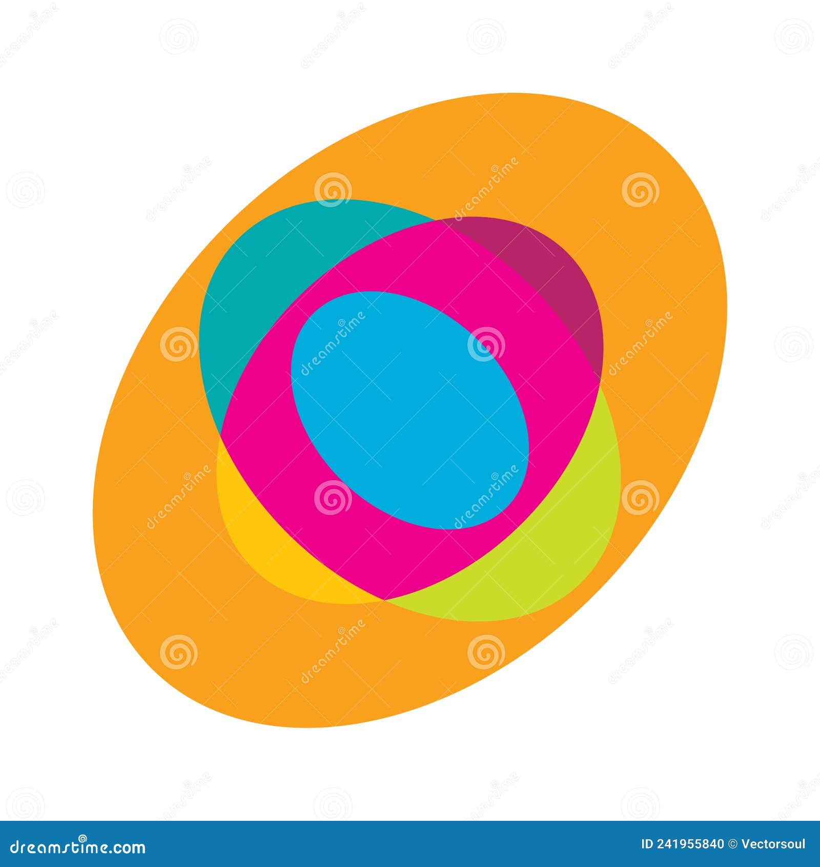Abstract Random Circles Geometric Circular Element Stock Vector ...