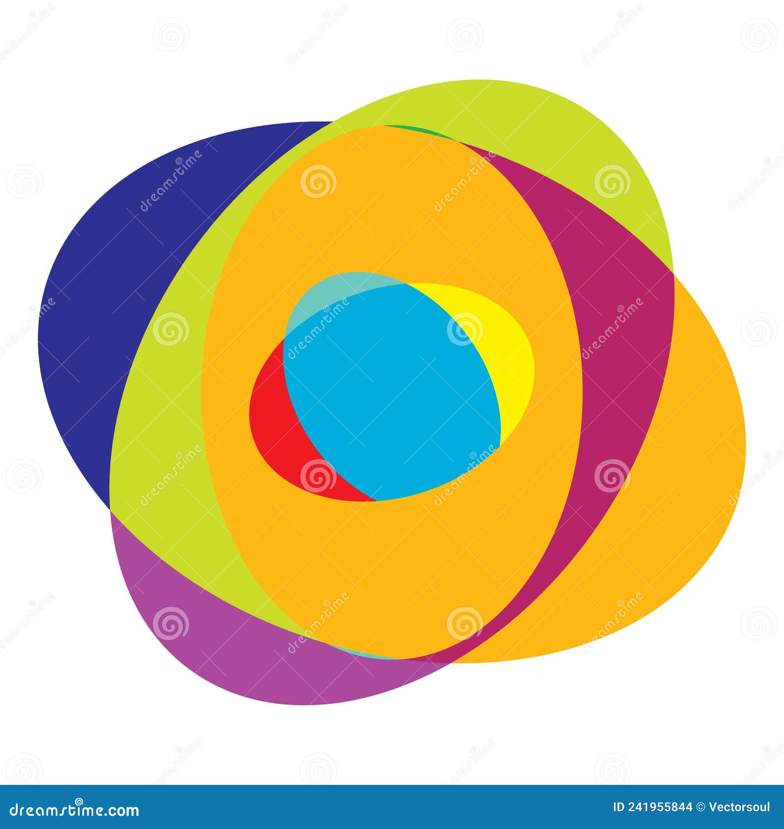 Abstract Random Circles Geometric Circular Element Stock Vector ...