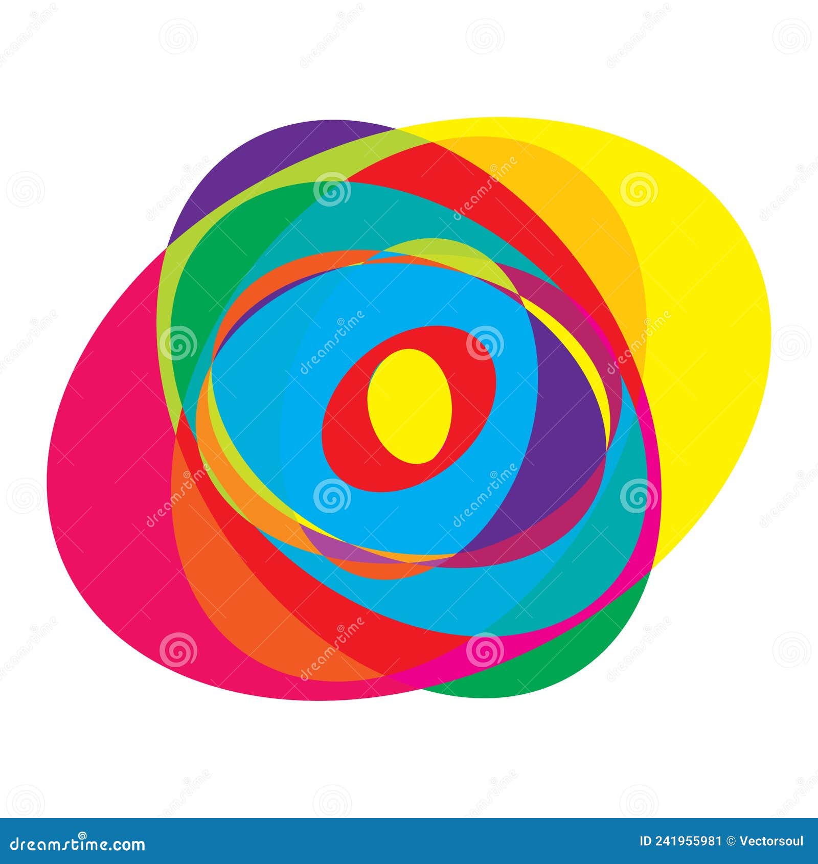 Abstract Random Circles Geometric Circular Element Stock Vector ...