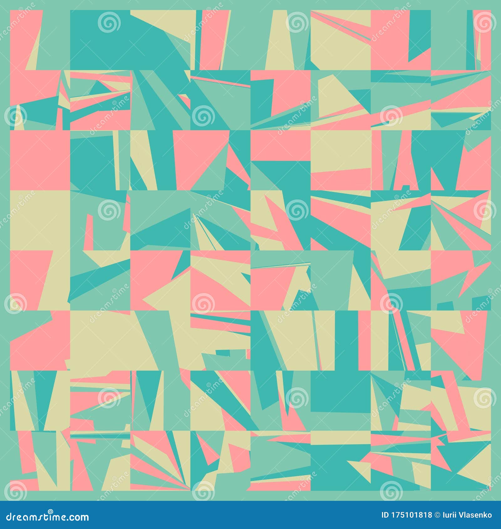 Abstract Random Color Poligones Generative Art Background Illustration ...