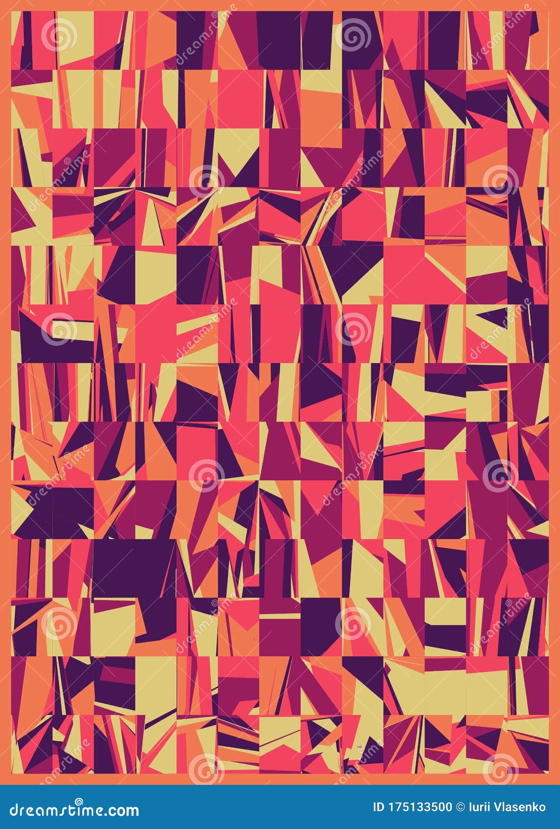 Abstract Random Color Polygones Generative Art Background Illustration ...