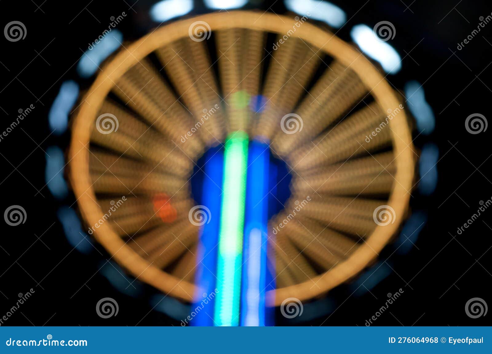 Abstract Random Colourful Defocused Blurred Night Life of Fun Fair ...