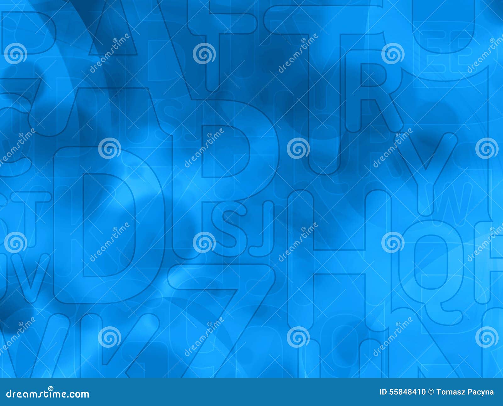 Abstract Random Dark Blue Background with Letters Stock Illustration ...