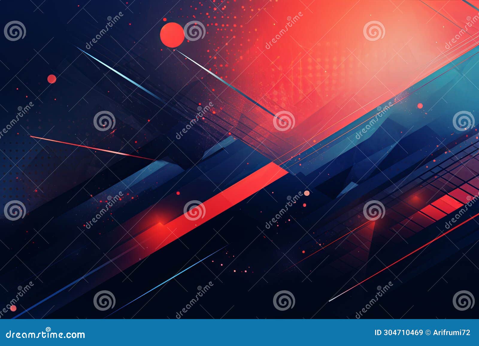 Abstract Random Geometric Shapes Wireframe Background and Gradient ...