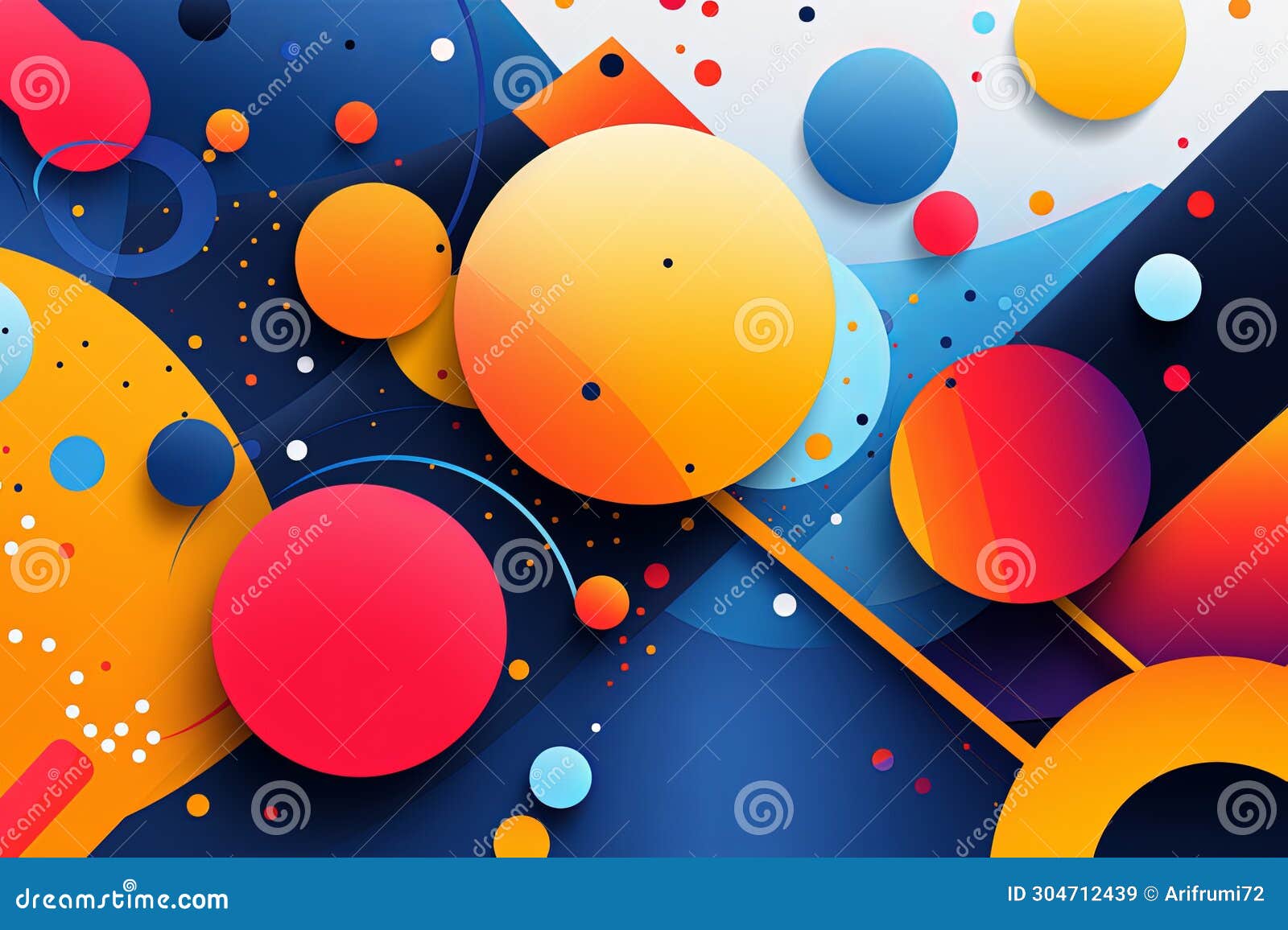 Abstract Random Geometric Shapes Wireframe Background and Gradient ...