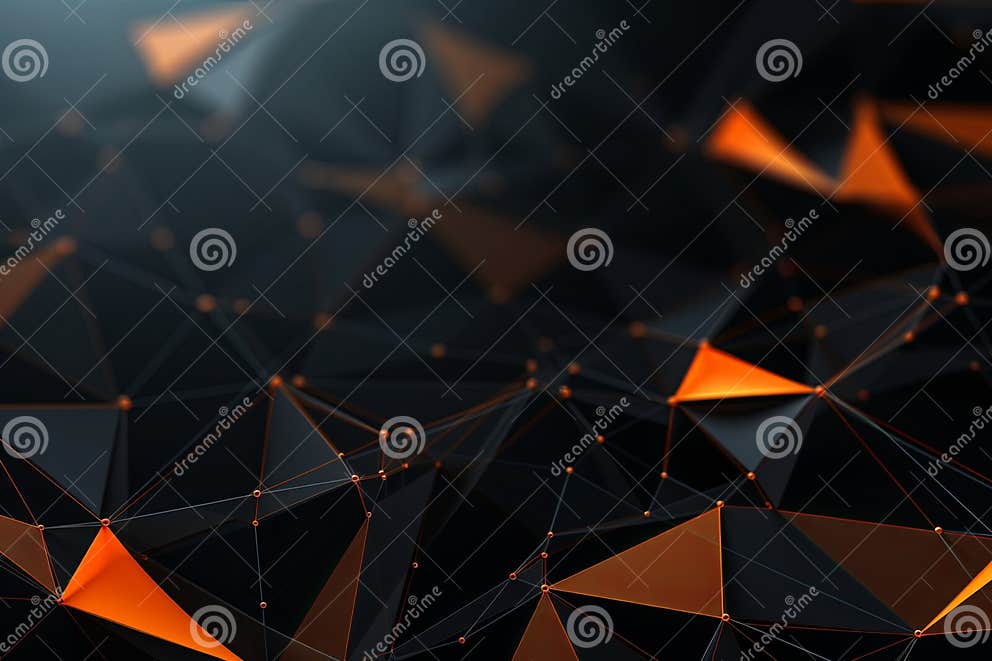 Abstract Random Geometric Shapes Wireframe Background and Gradient ...