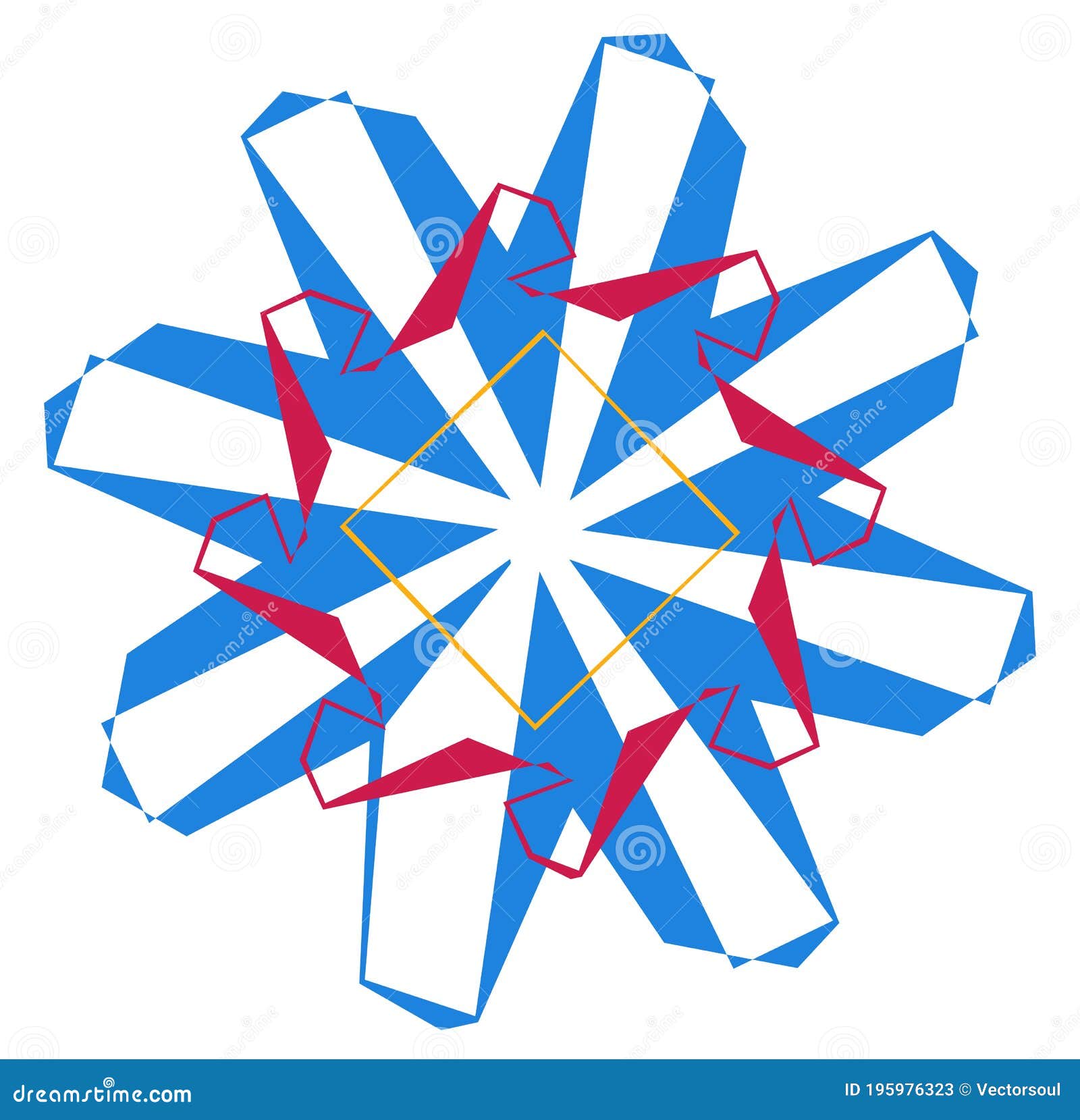 Abstract Random Geometry Shape. Generative Art Geometric Angular, Edgy ...