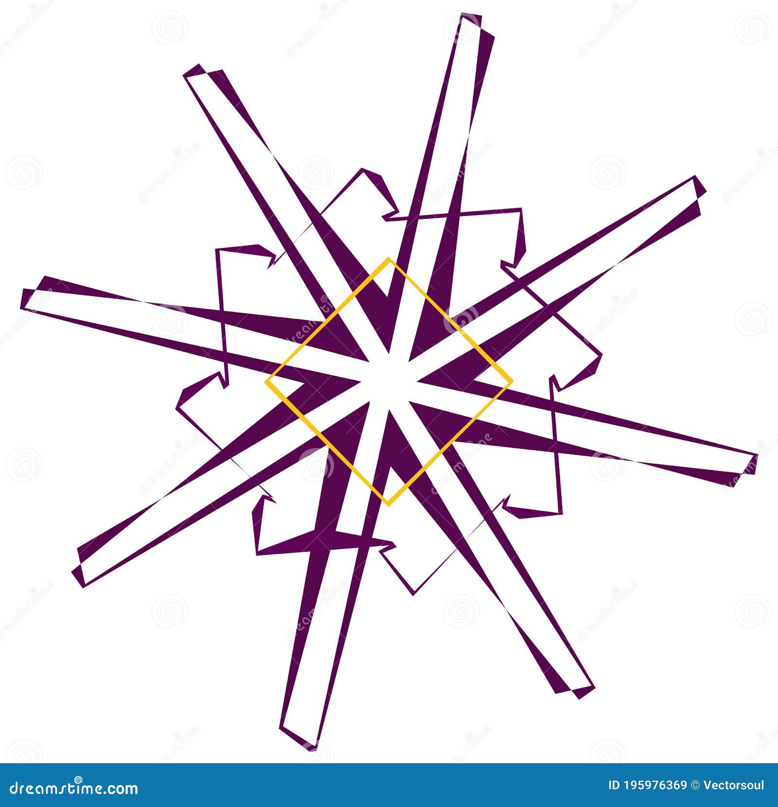 Abstract Random Geometry Shape. Generative Art Geometric Angular, Edgy ...