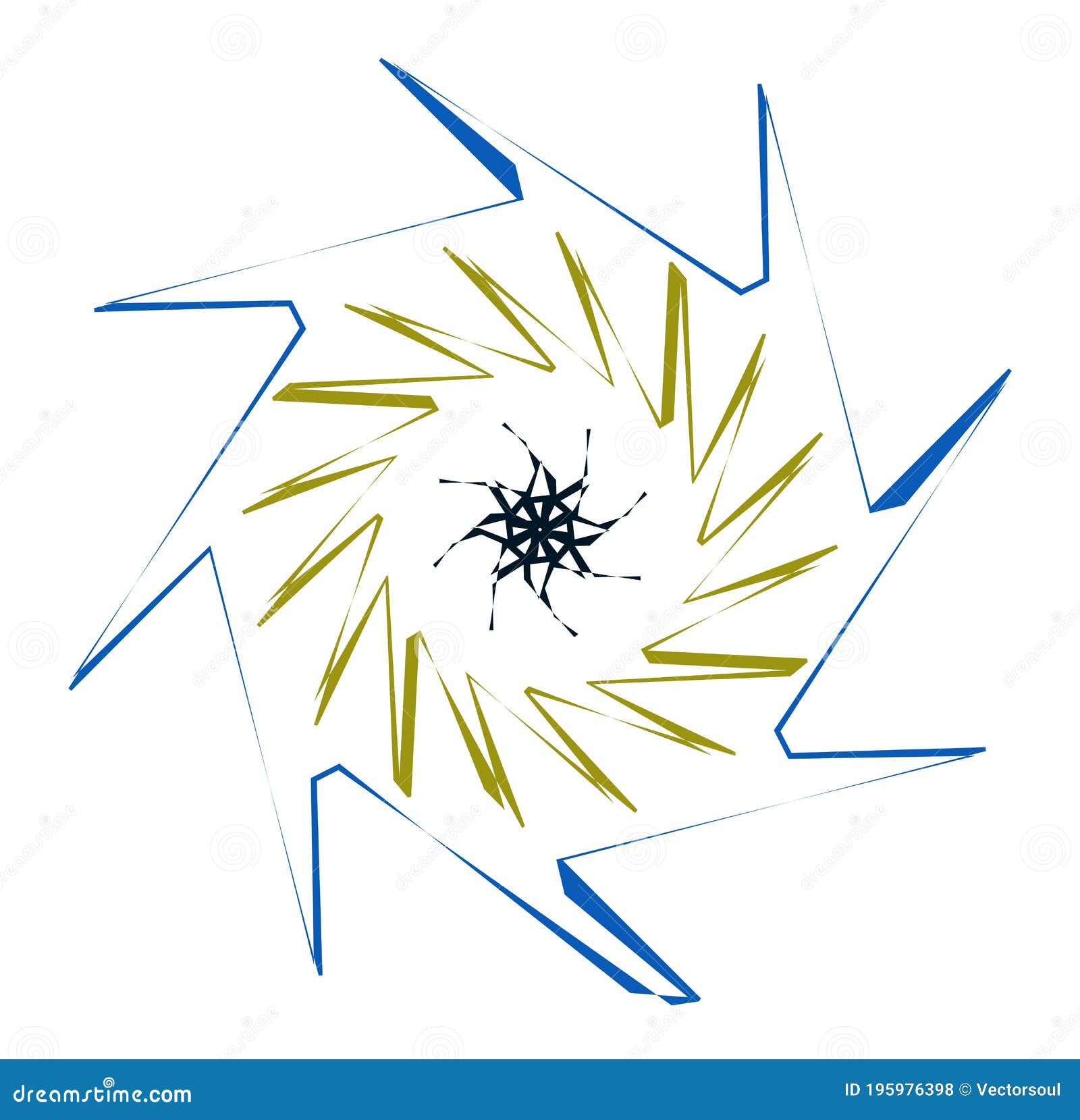 Abstract Random Geometry Shape. Generative Art Geometric Angular, Edgy ...