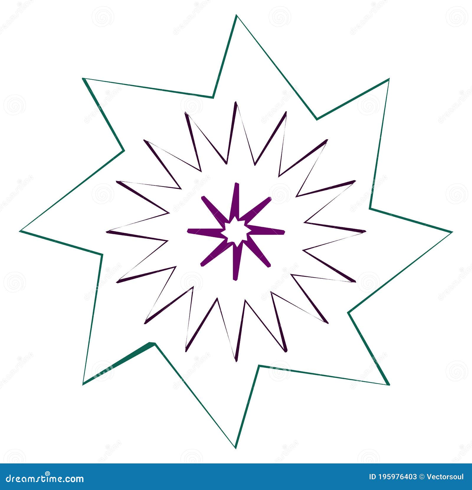 Abstract Random Geometry Shape. Generative Art Geometric Angular, Edgy ...