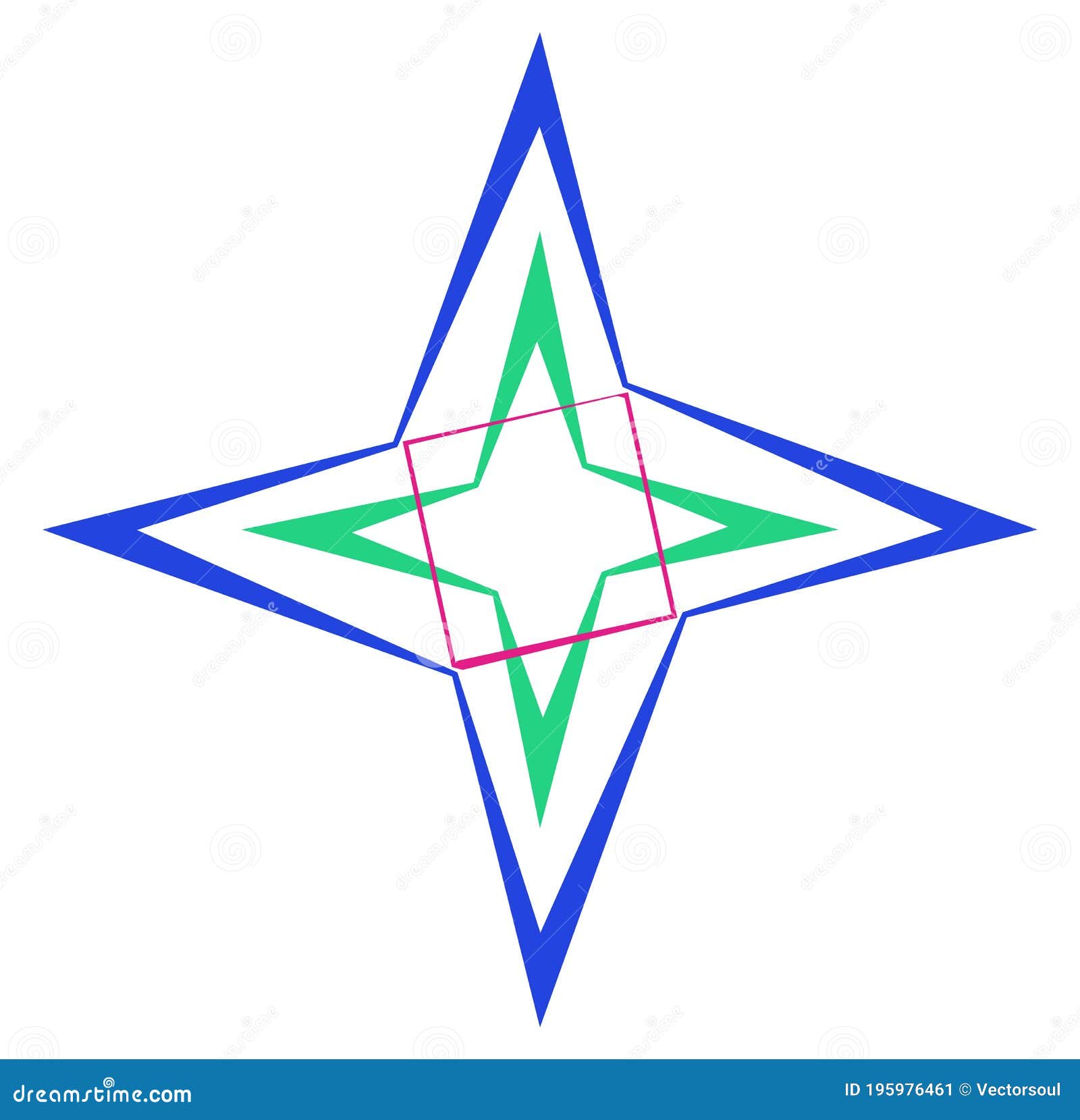 Abstract Random Geometry Shape. Generative Art Geometric Angular, Edgy ...