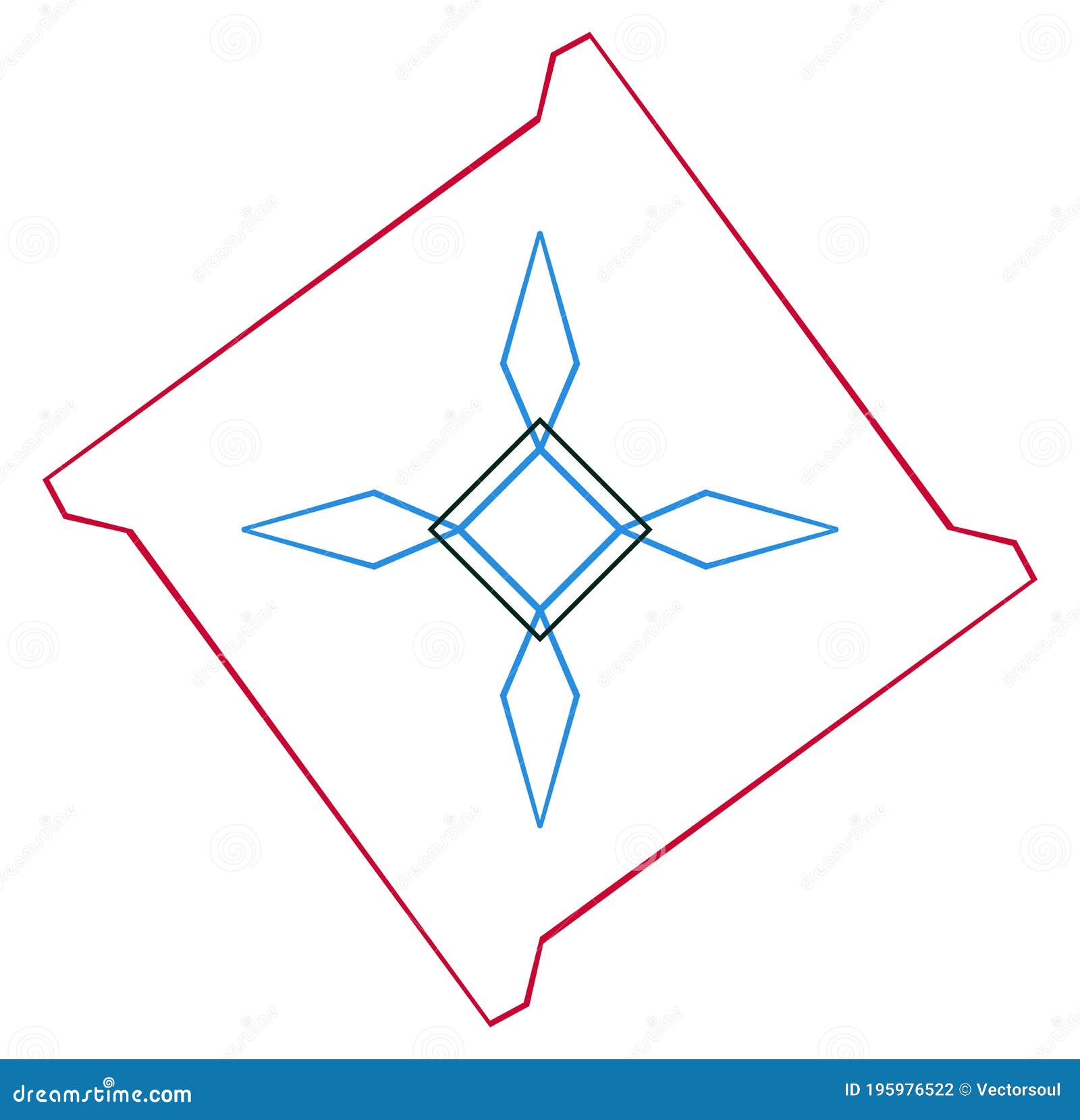 Abstract Random Geometry Shape. Generative Art Geometric Angular, Edgy ...