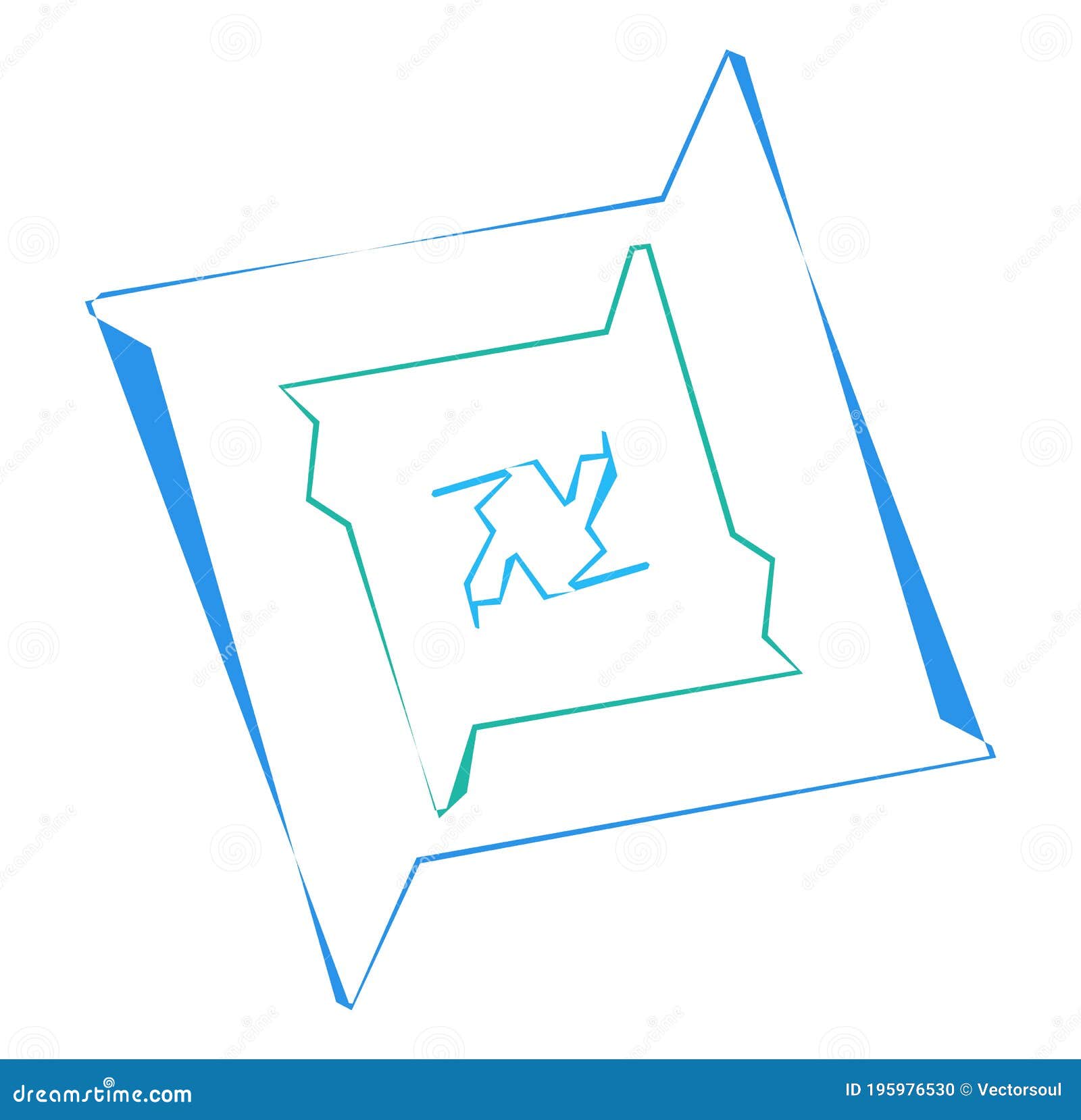 Abstract Random Geometry Shape. Generative Art Geometric Angular, Edgy ...